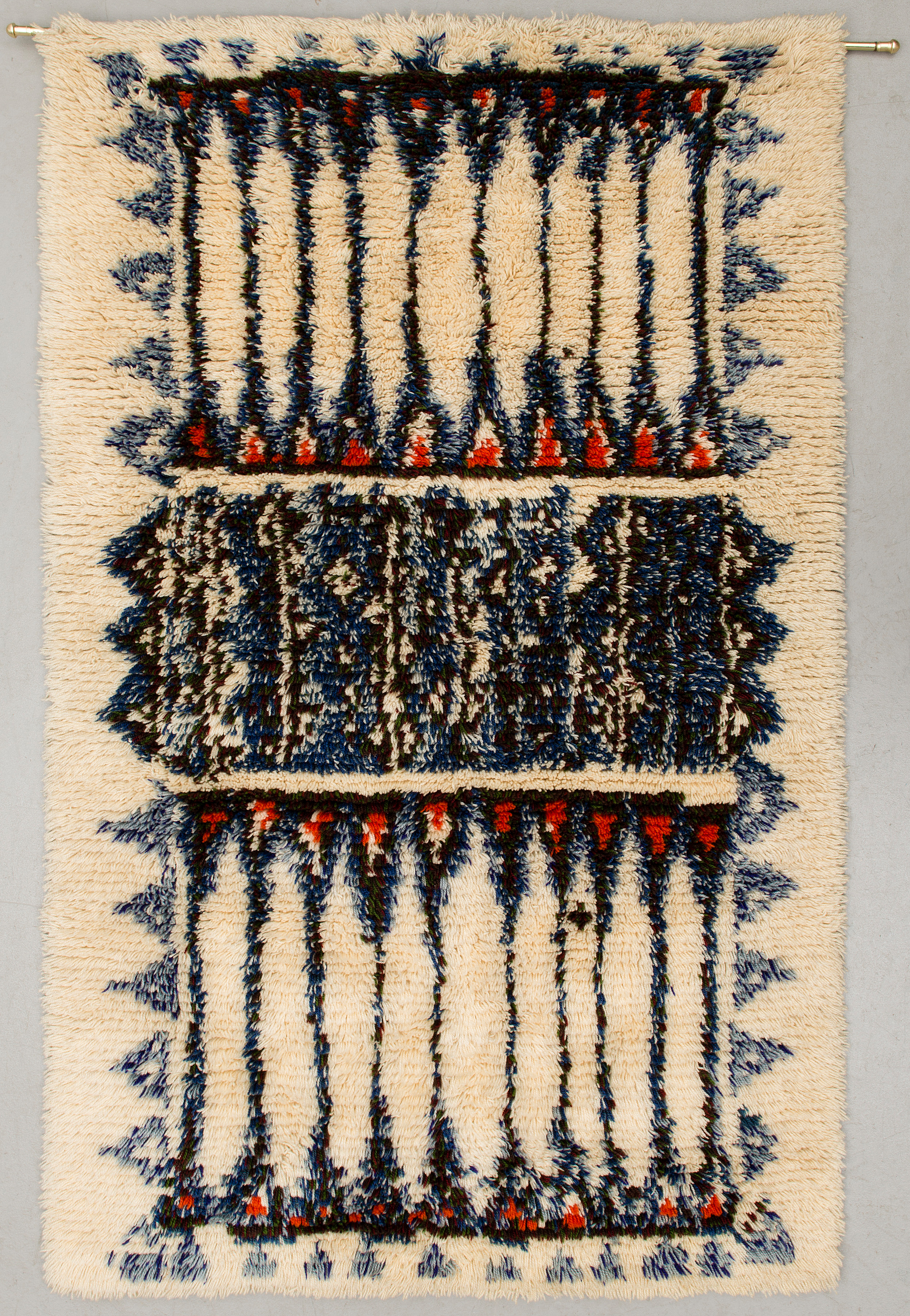 A long pile Finnish ryijy rug designed by Aini Suomi, 1960s. Circa ...