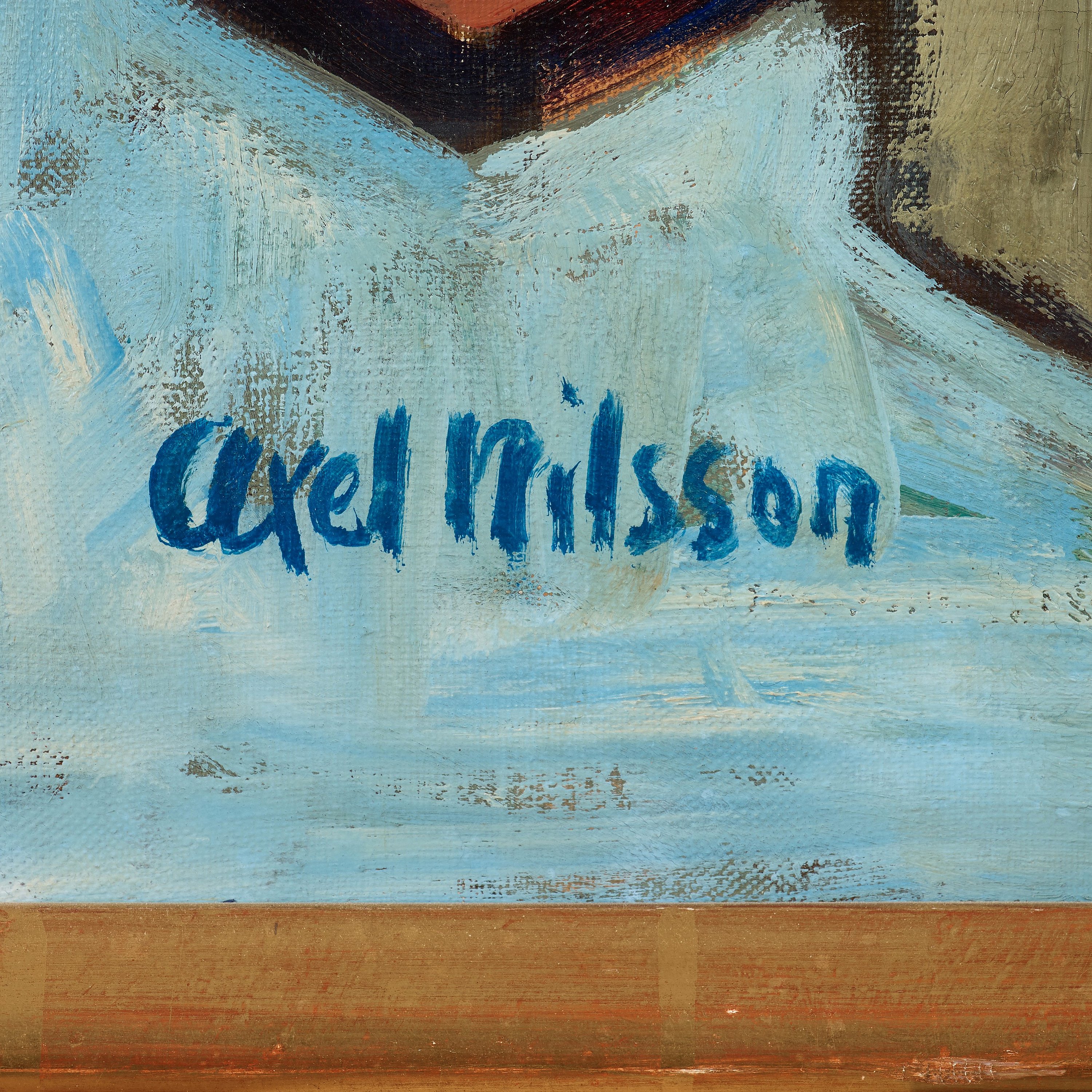 Axel Nilsson, "Stilleben med blå variationer" (Still life with blue ...
