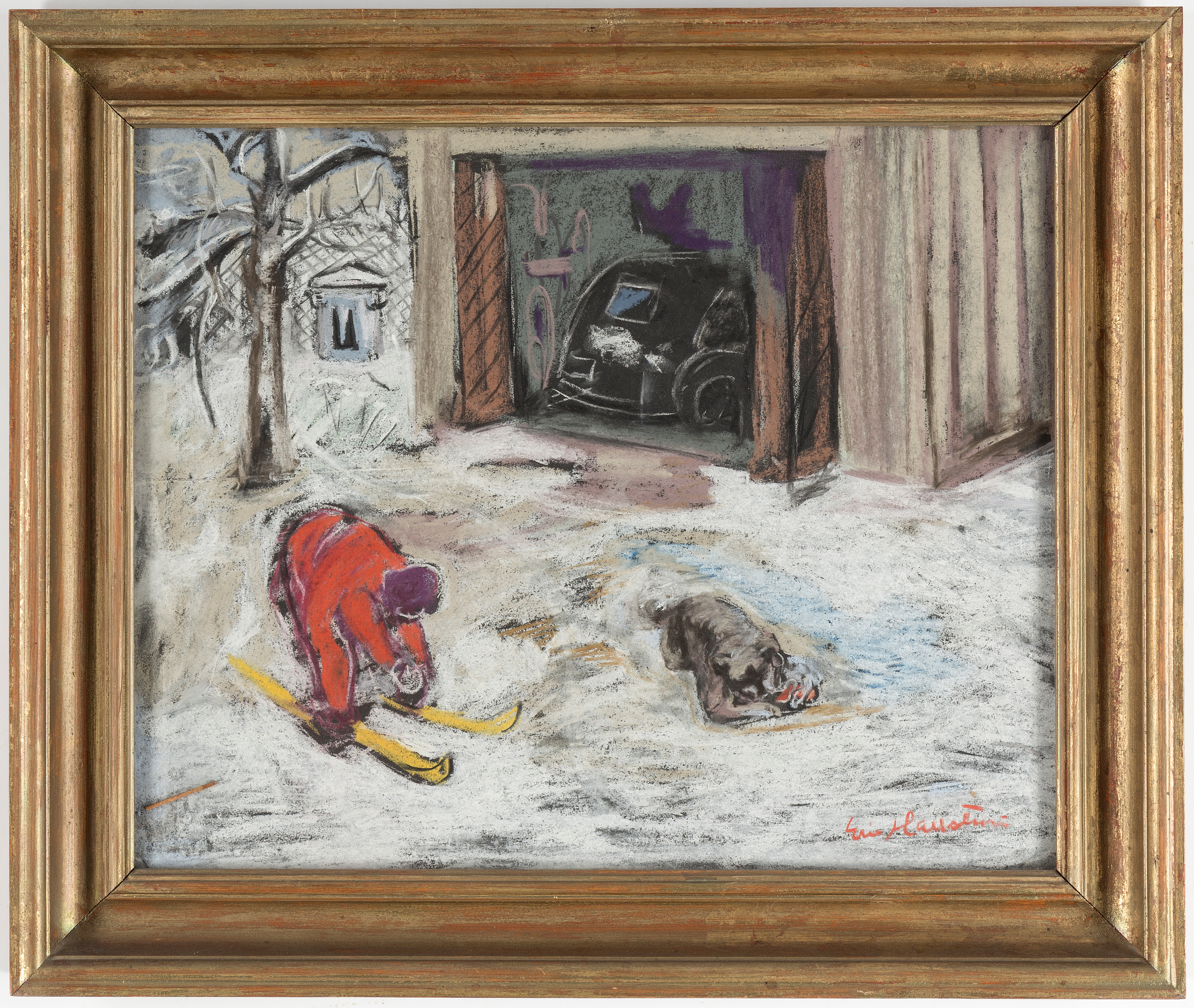 ERIC HALLSTRÖM, pastel, signed. - Bukowskis