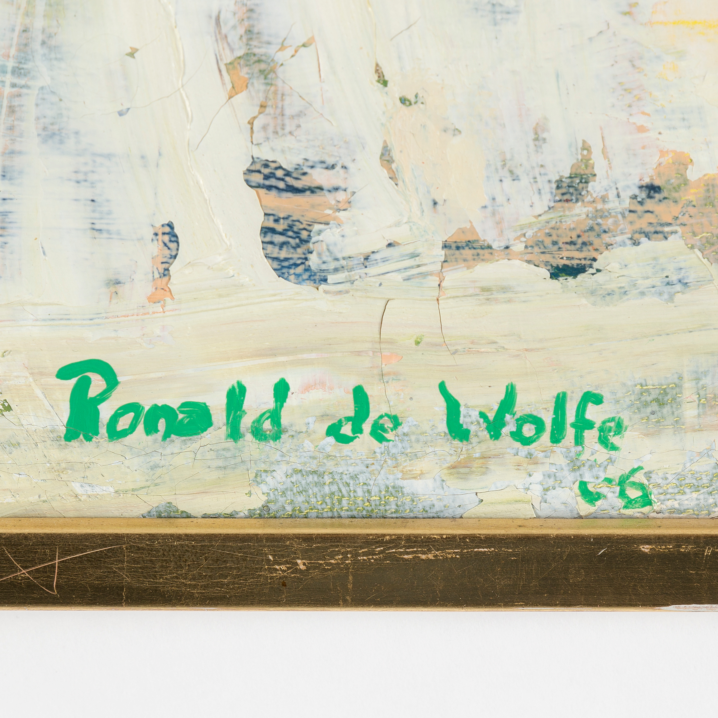 RONALD DE WOLFE, oil on canvas, signed and dated. - Bukowskis