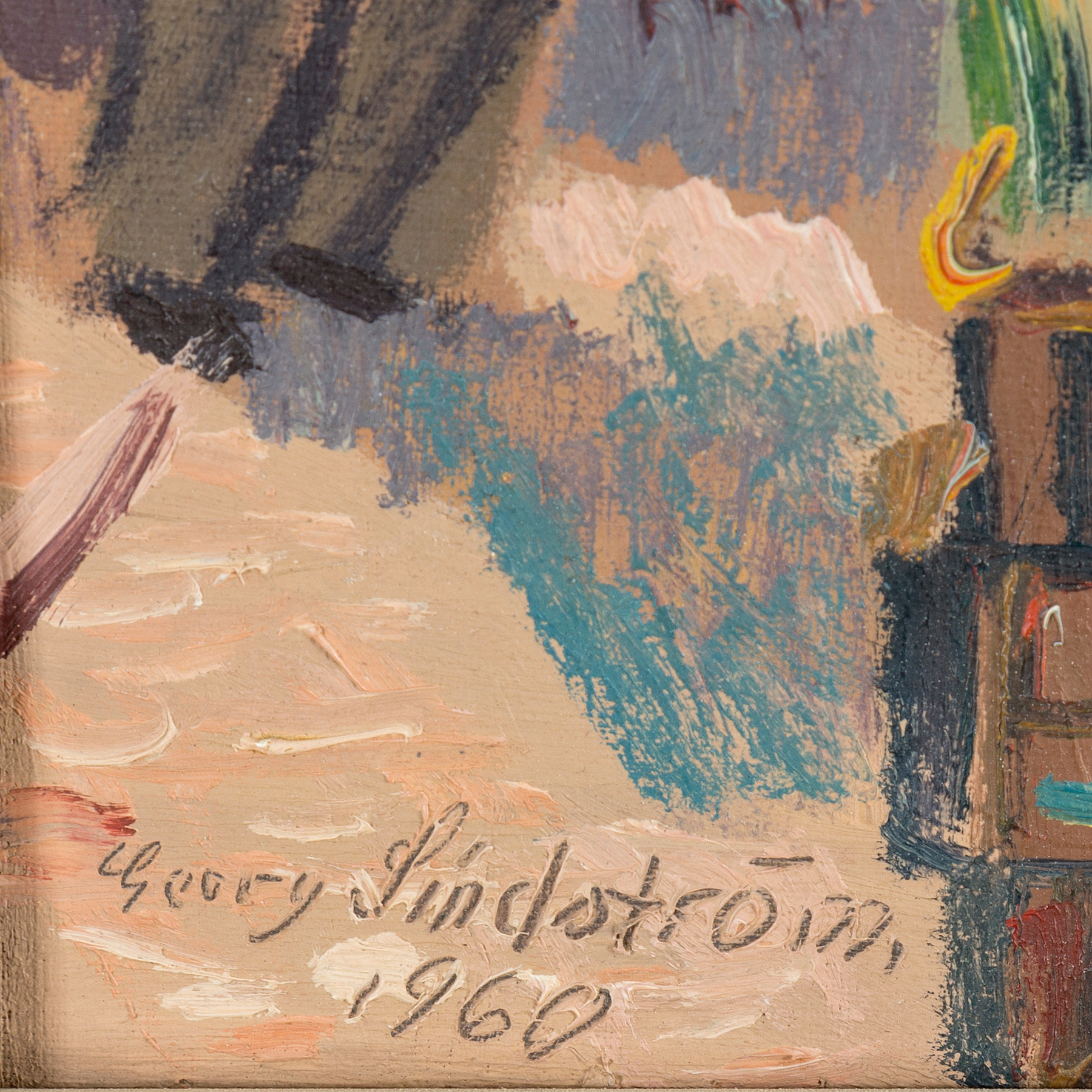 GEORG LINDSTRÖM, oil on canvas/panel, signed and dated 1960. - Bukowskis
