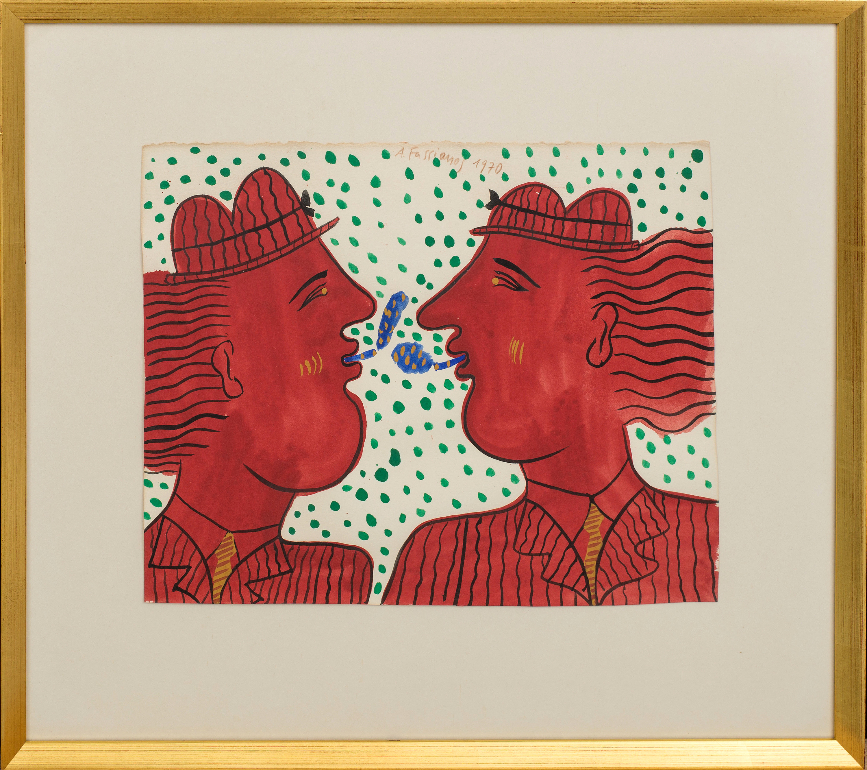 ALEXANDRE FASSIANOS, water color. Signed and dated 1970. - Bukowskis