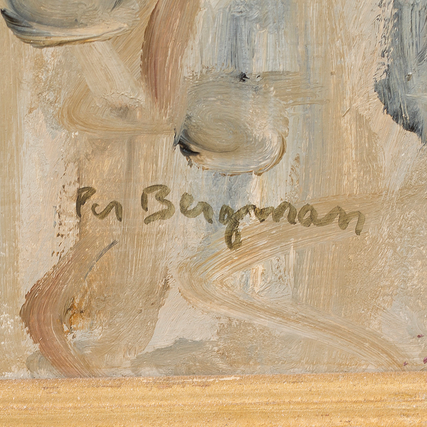 PER BERGMAN, olja på pannå, signerad. - Bukowskis