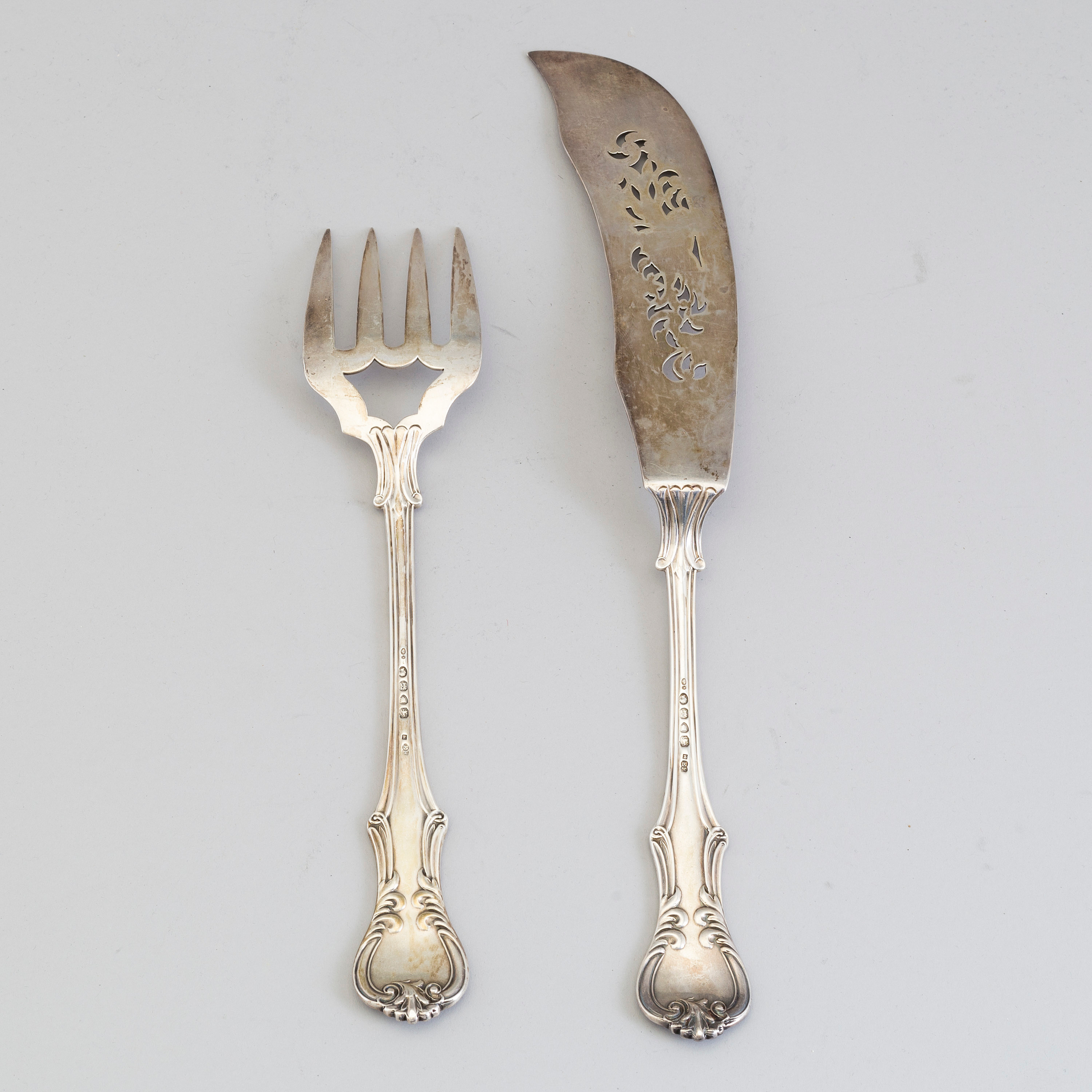 2 part serving cutlery set, sterling silver, Elizabeth Eaton London ...