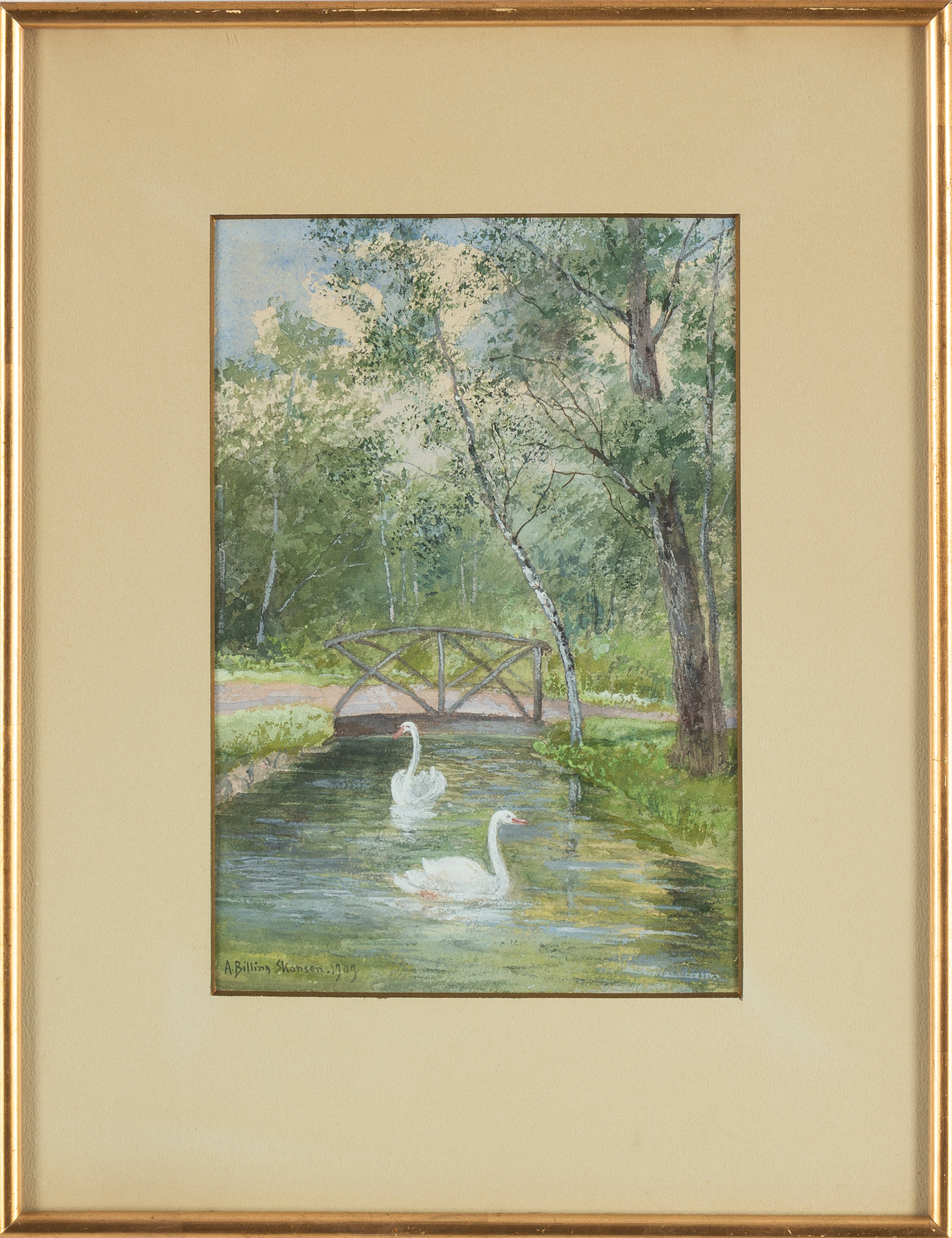 ANNA BILLING, watercolour on paper, signed and dated 1909. - Bukowskis