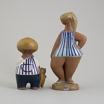 Two stoneware figurines by Lisa Larson. - Bukowskis
