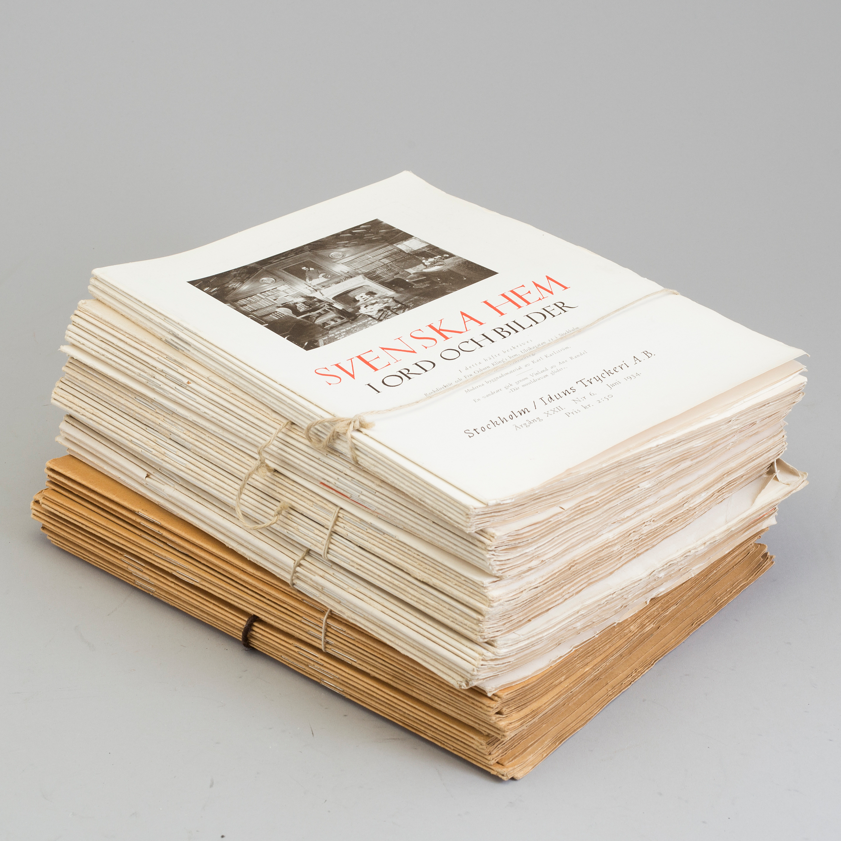 SAMLING TIDSKRIFTER, "Svenska Hem i Ord och Bild", årgång 1929- 1931 ...