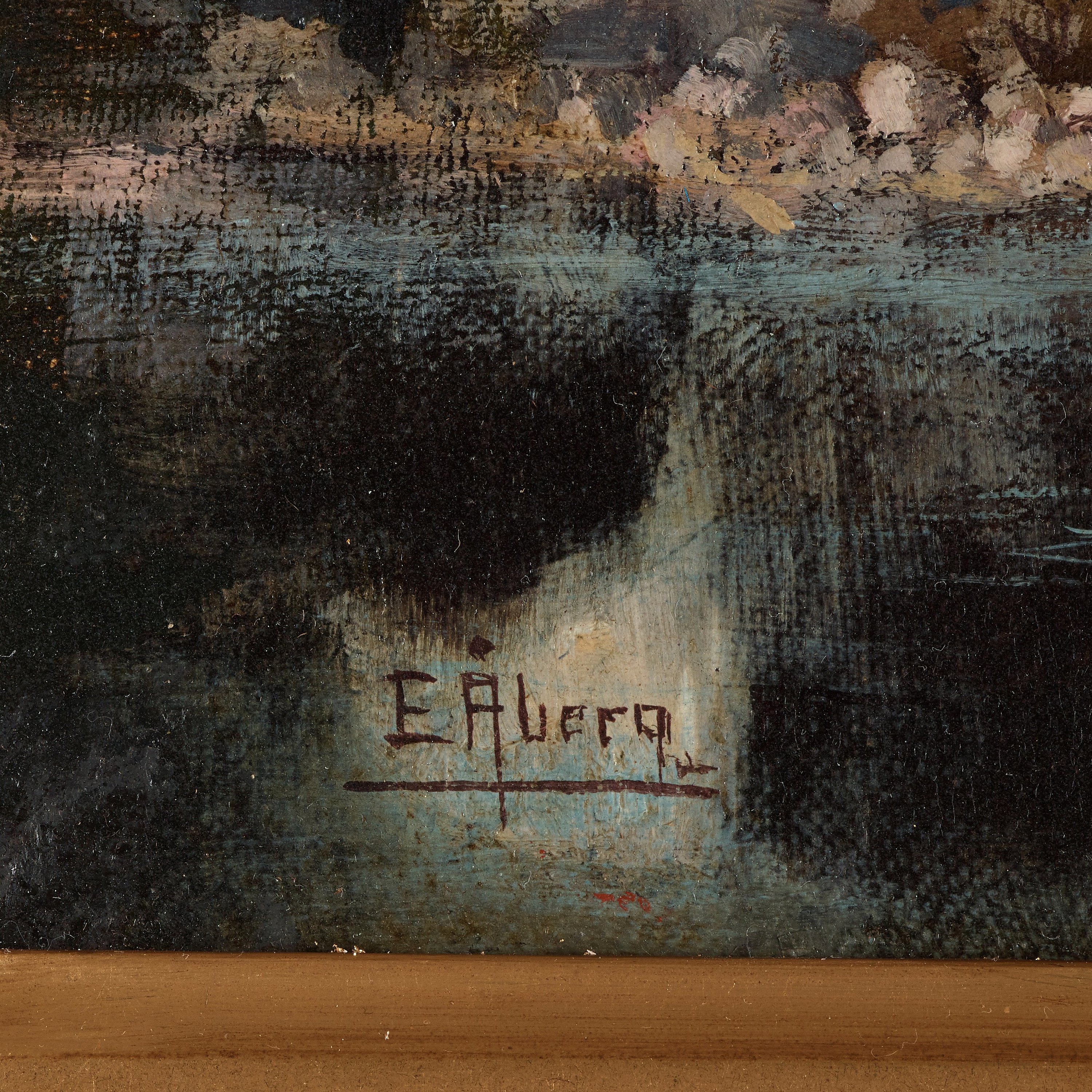 Emil Åberg, Landskapsmotiv med metande par. - Bukowskis