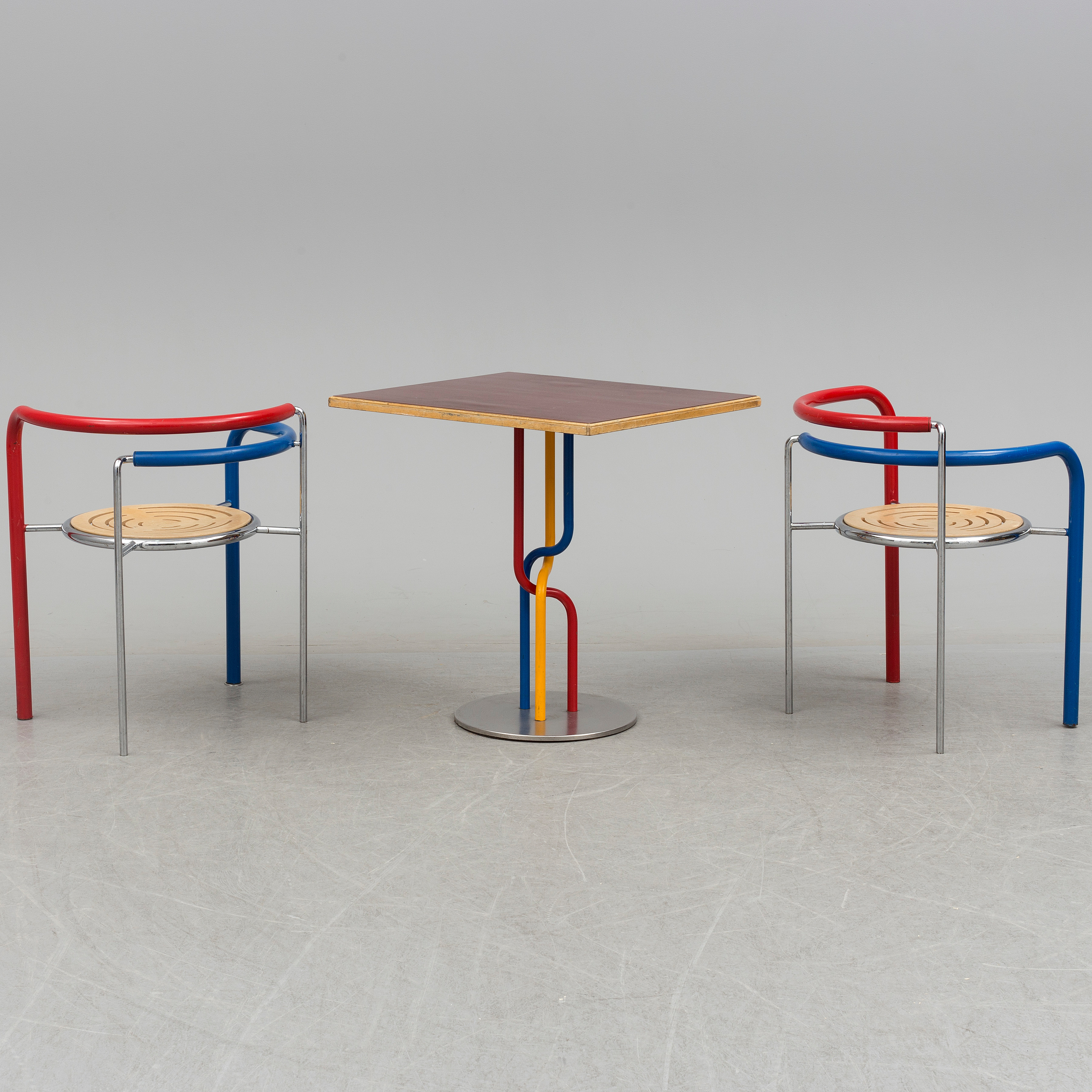 RUD THYGESEN & JOHNNY SøRENSEN, table and two chairs, "Dark Horse", for ...
