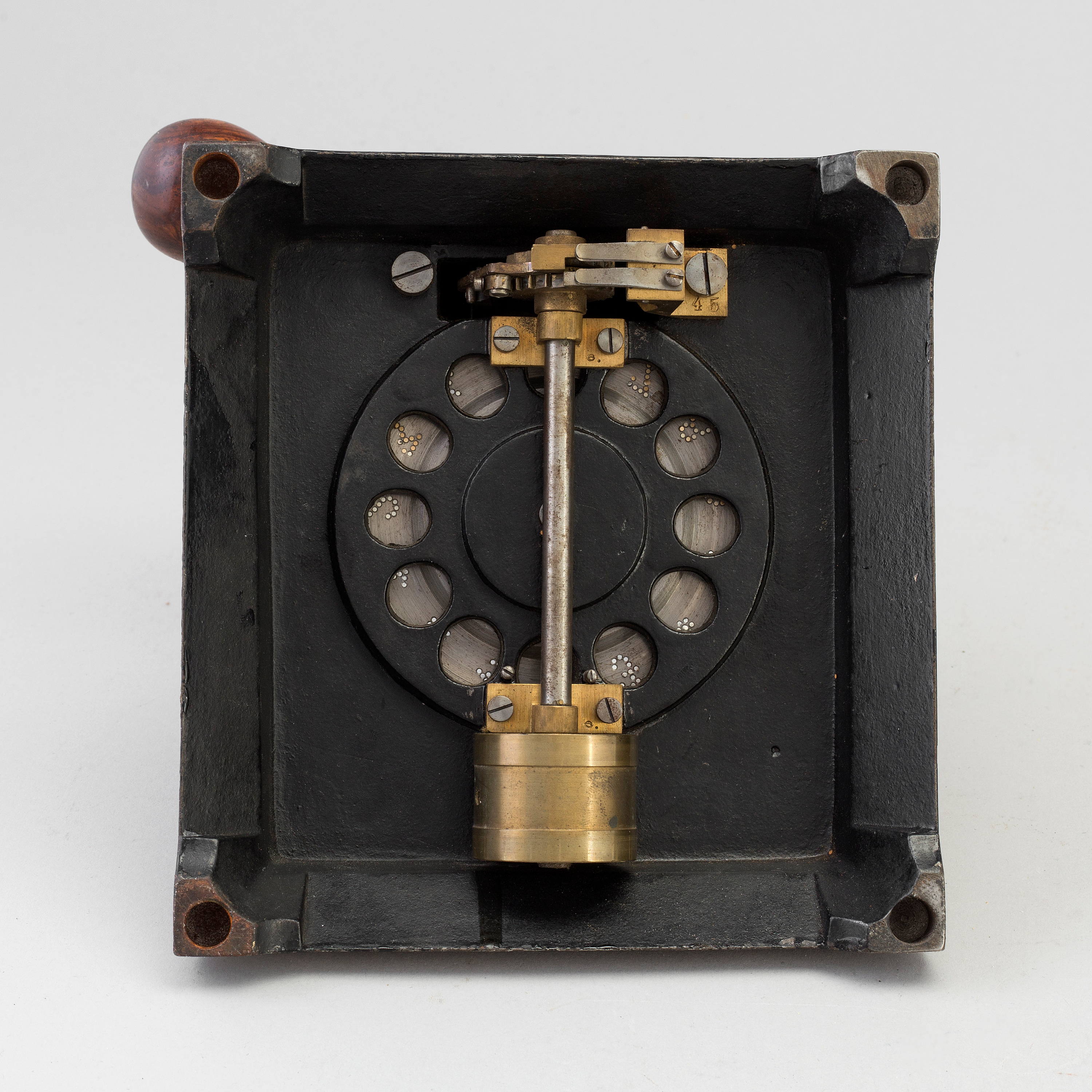 CHECKPRÄGLINGSMASKIN, gjutjärn, mässing och trä, Abbott Automatic Check ...