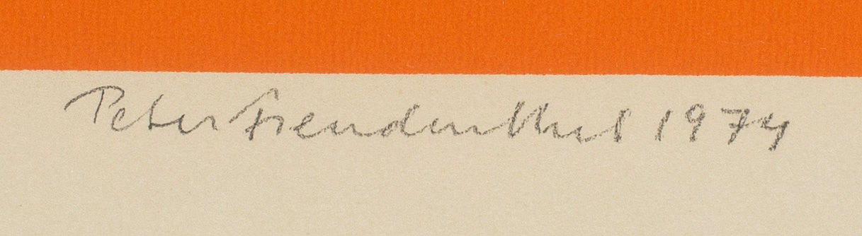 PETER FREUDENTHAL, färglitografil, signerad och daterad 1974, numrerad ...