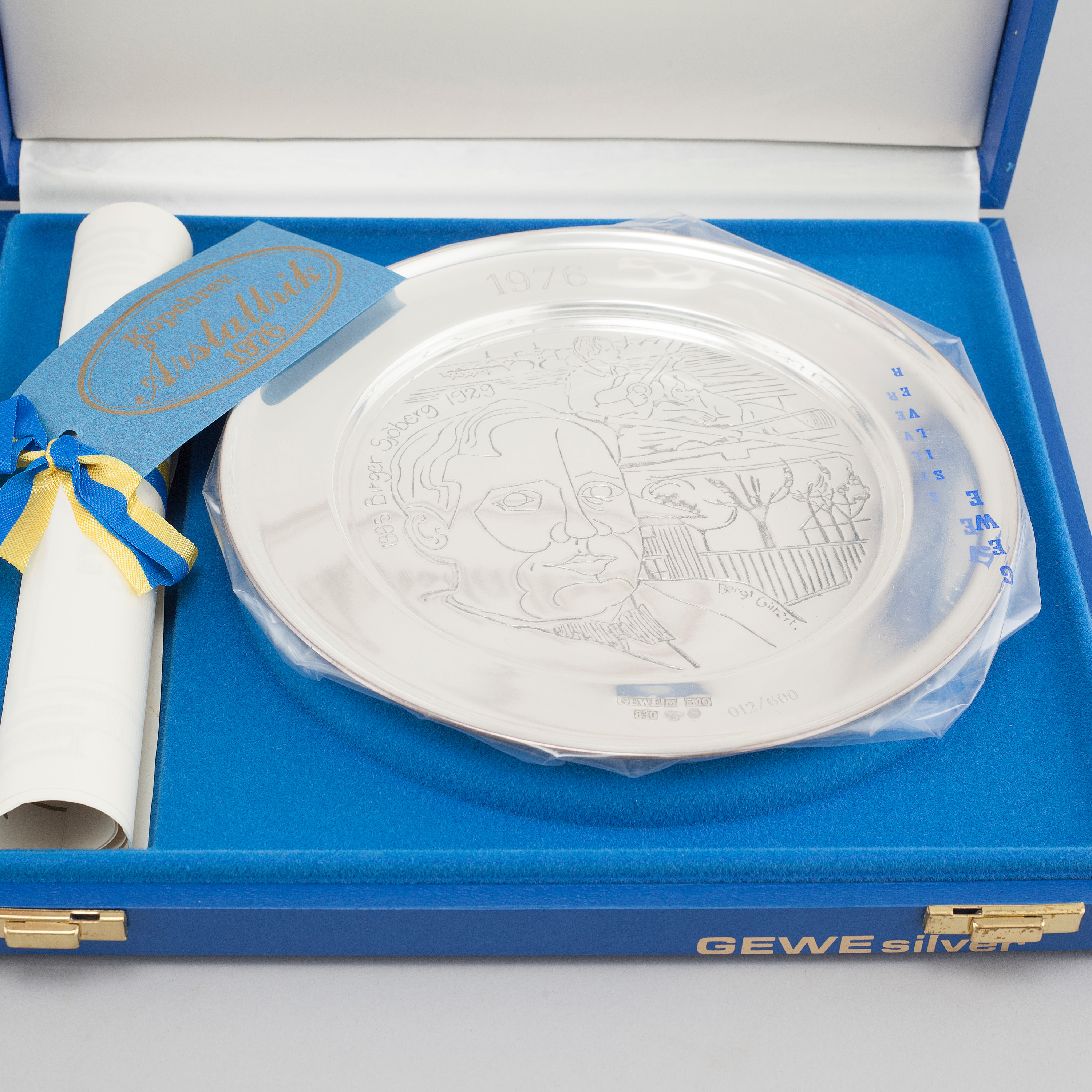GEWE SILVERVARUFABRIK, årstallrikar, 4 st, silver, Malmö, 1975-77 ...