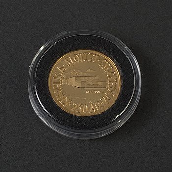 GULDMYNT, Sverige, Jubileumsmynt för Kungliga slottet i Stockholm 250 ...