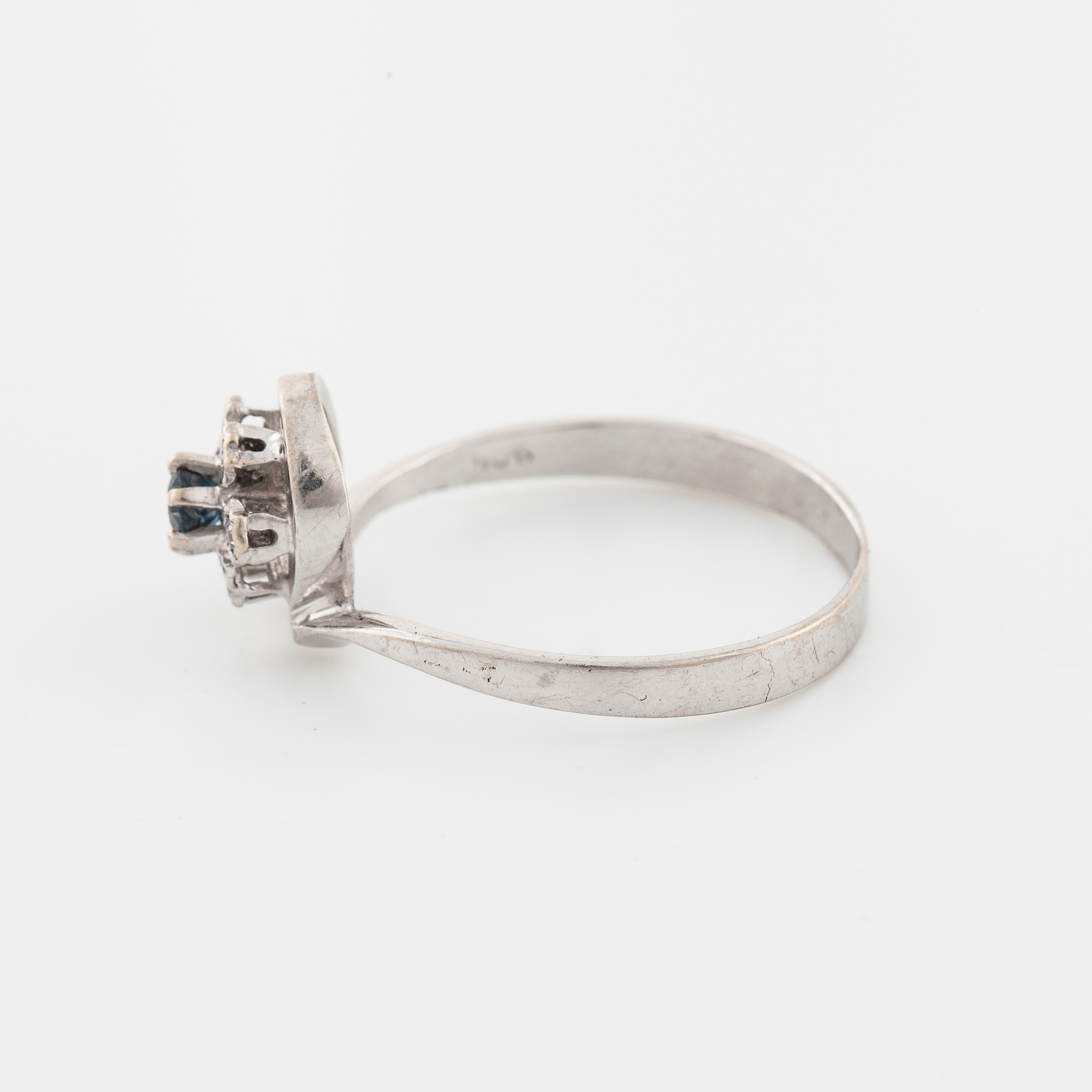 A sapphire and single cut diamond ring with Swedish import mark ...