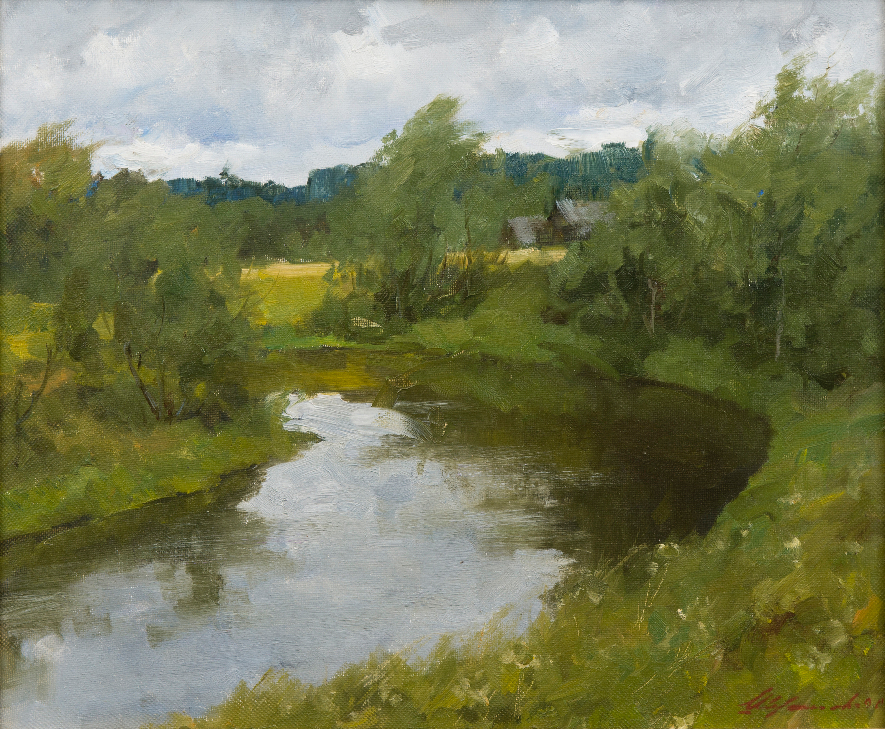 VYACHESLAV FEDOROVICH SHUMILOV, olja på duk, signerad och daterad 90 ...