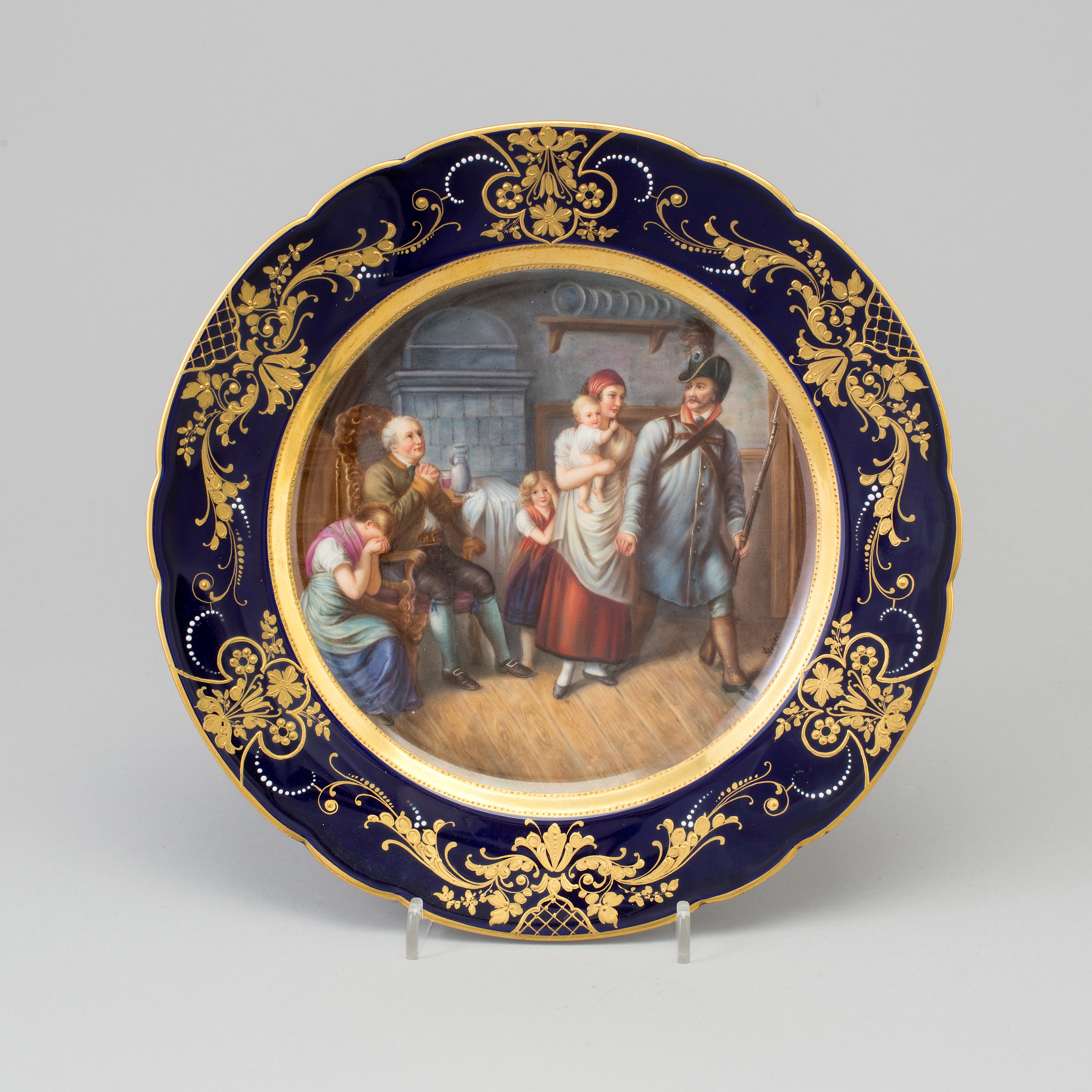 A porcelain plate, 'Vienna' mark, circa 1900. - Bukowskis