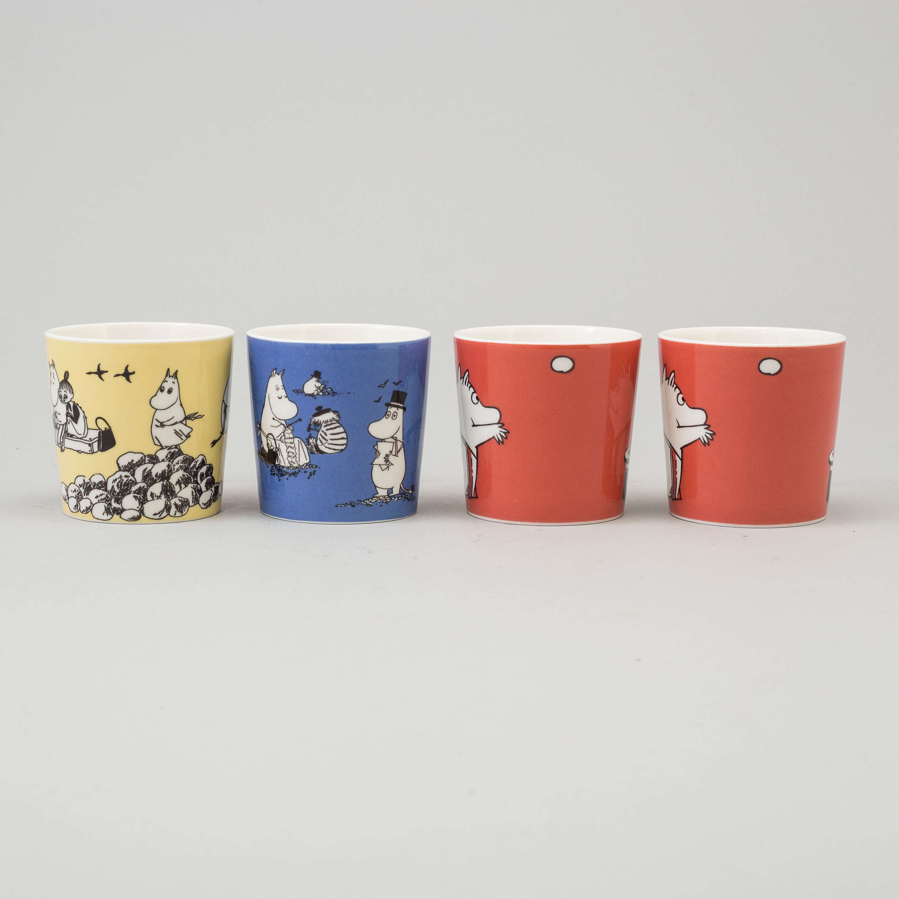 MUMINMUGGAR, 4 st, porslin, Moomin Characters, Arabia, Finland. - Bukowskis