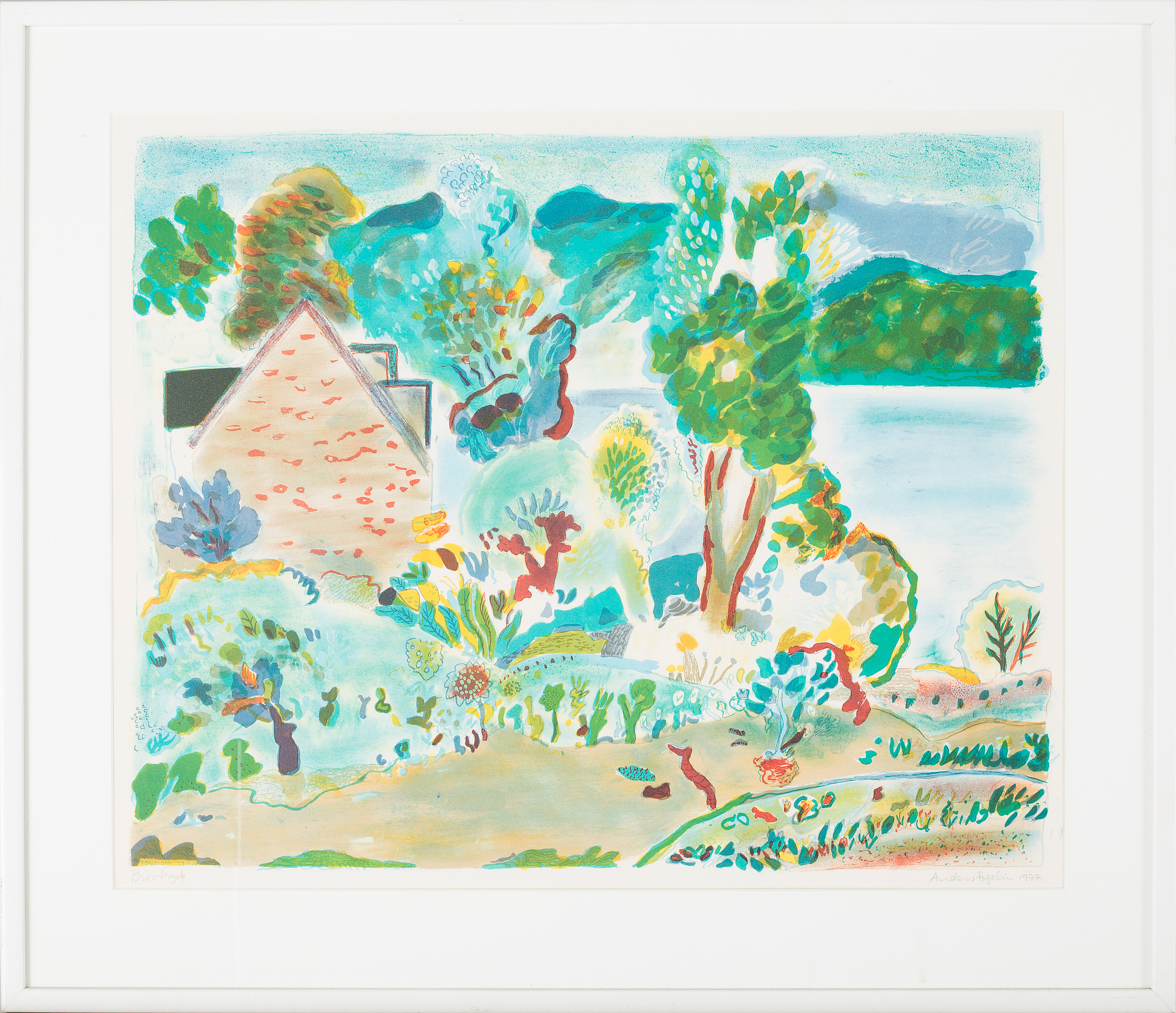 ANDERS FOGELIN, 2 litographs, signed and dated 1977, test prints ...