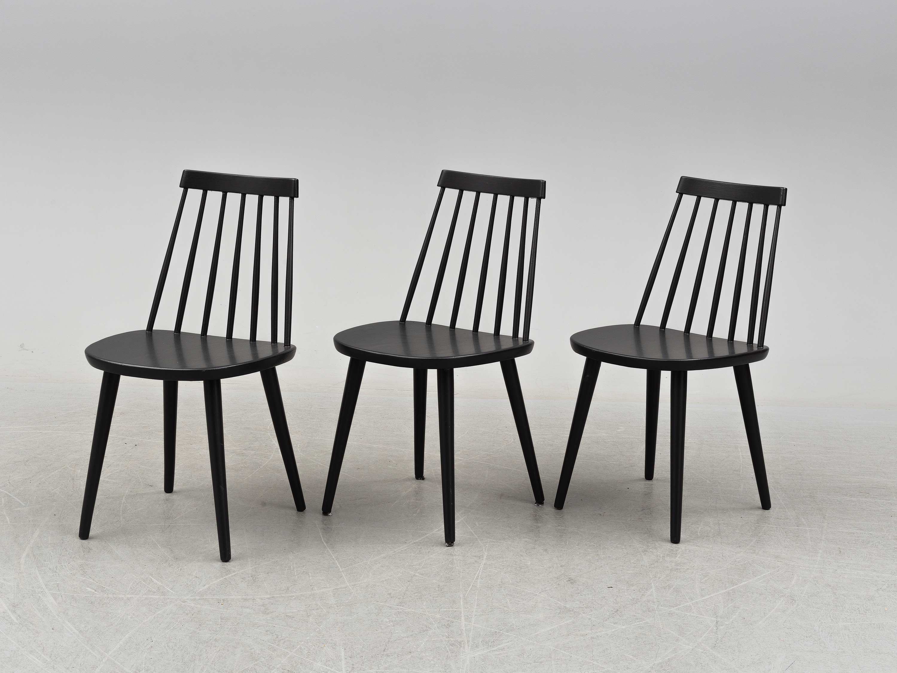A set of three 'Pinocchio' chairs by Yngve Ekström. - Bukowskis