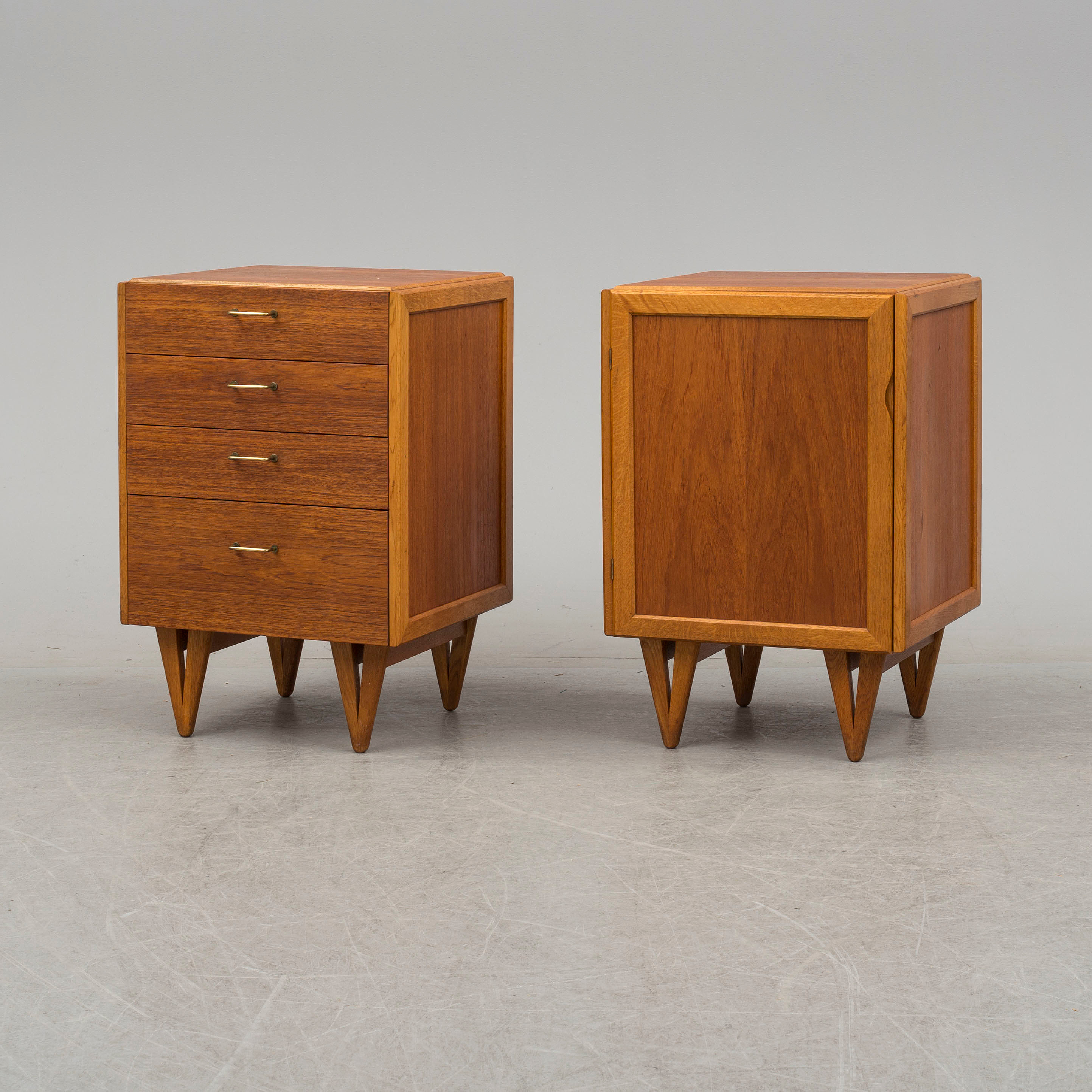 A pair of 'Modul' teak bedside tables by Bengt Ruda for IKEA, 1950s ...