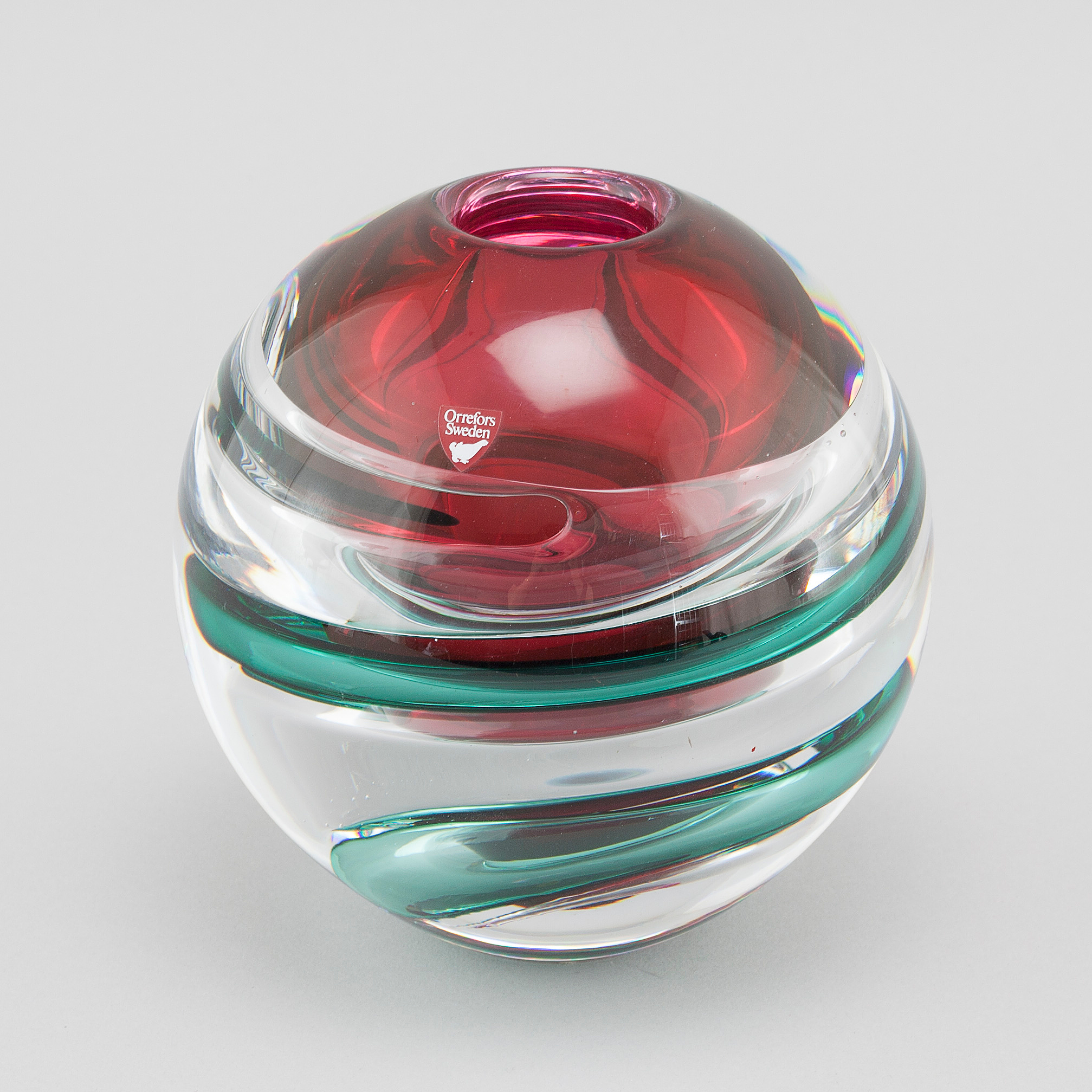 LARS HELLSTEN, vas, glas, Orrefors. - Bukowskis