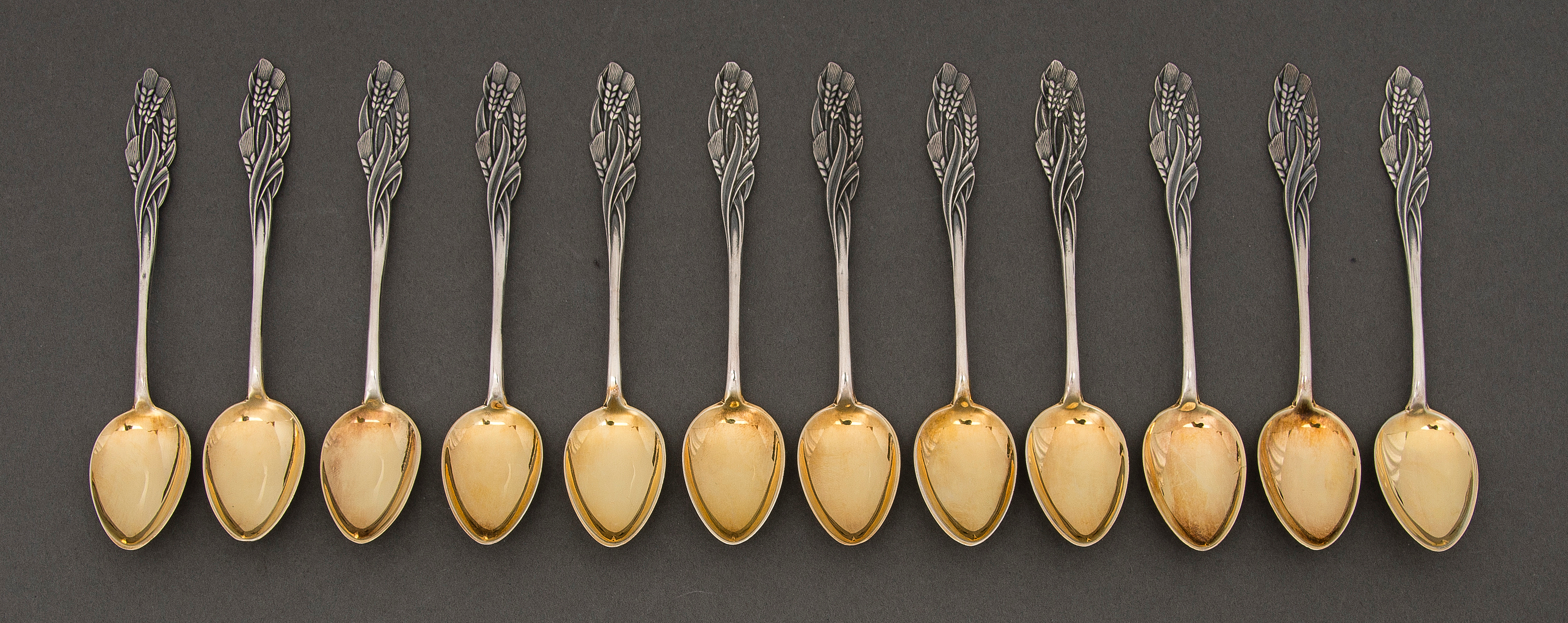 A Set of Twelve Finnish Silver Coffee Spoons, marks of Hopeatakomo ...