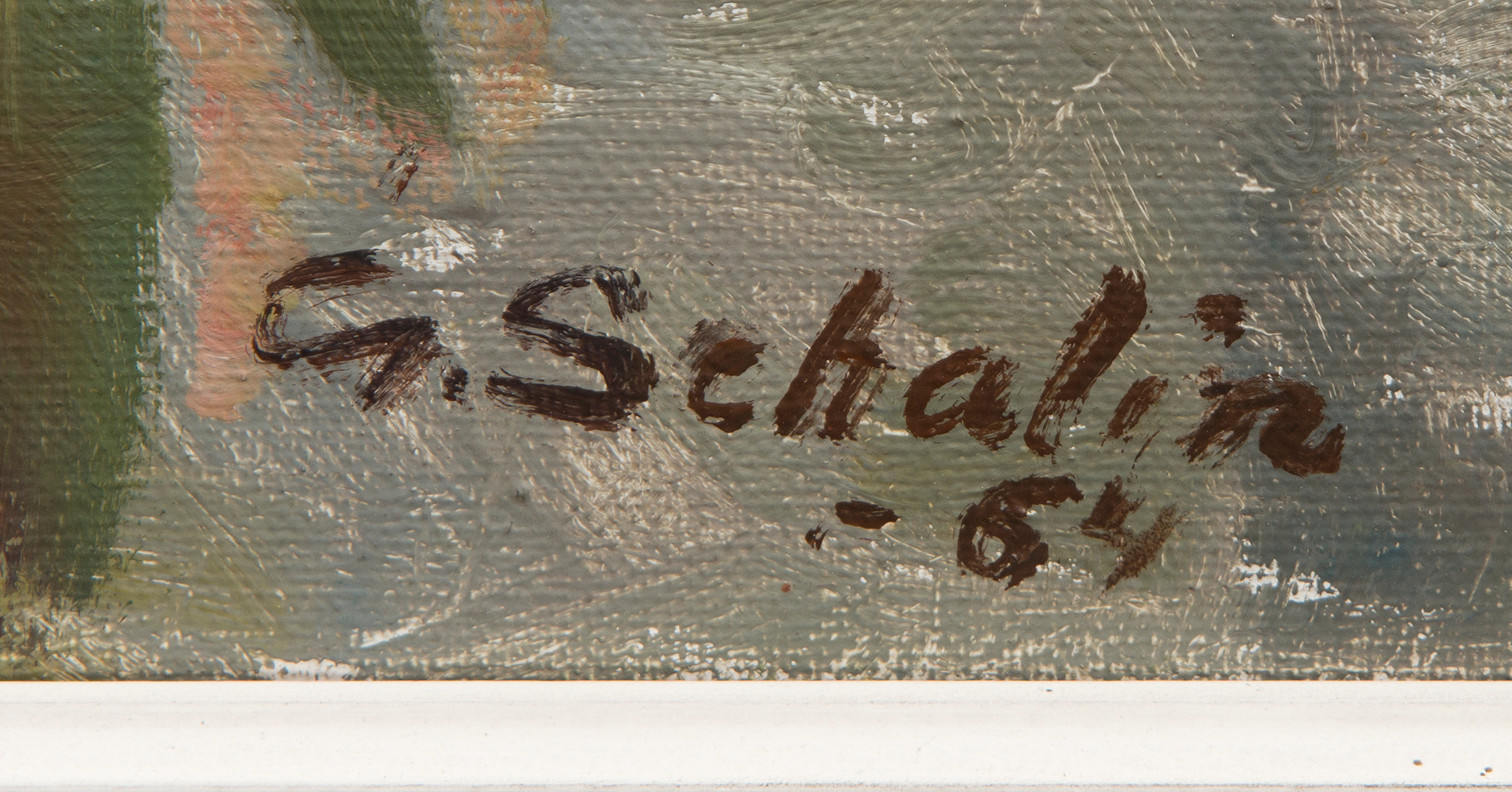 GRETA SCHALIN, oil on canvas, signed and dated -64. - Bukowskis