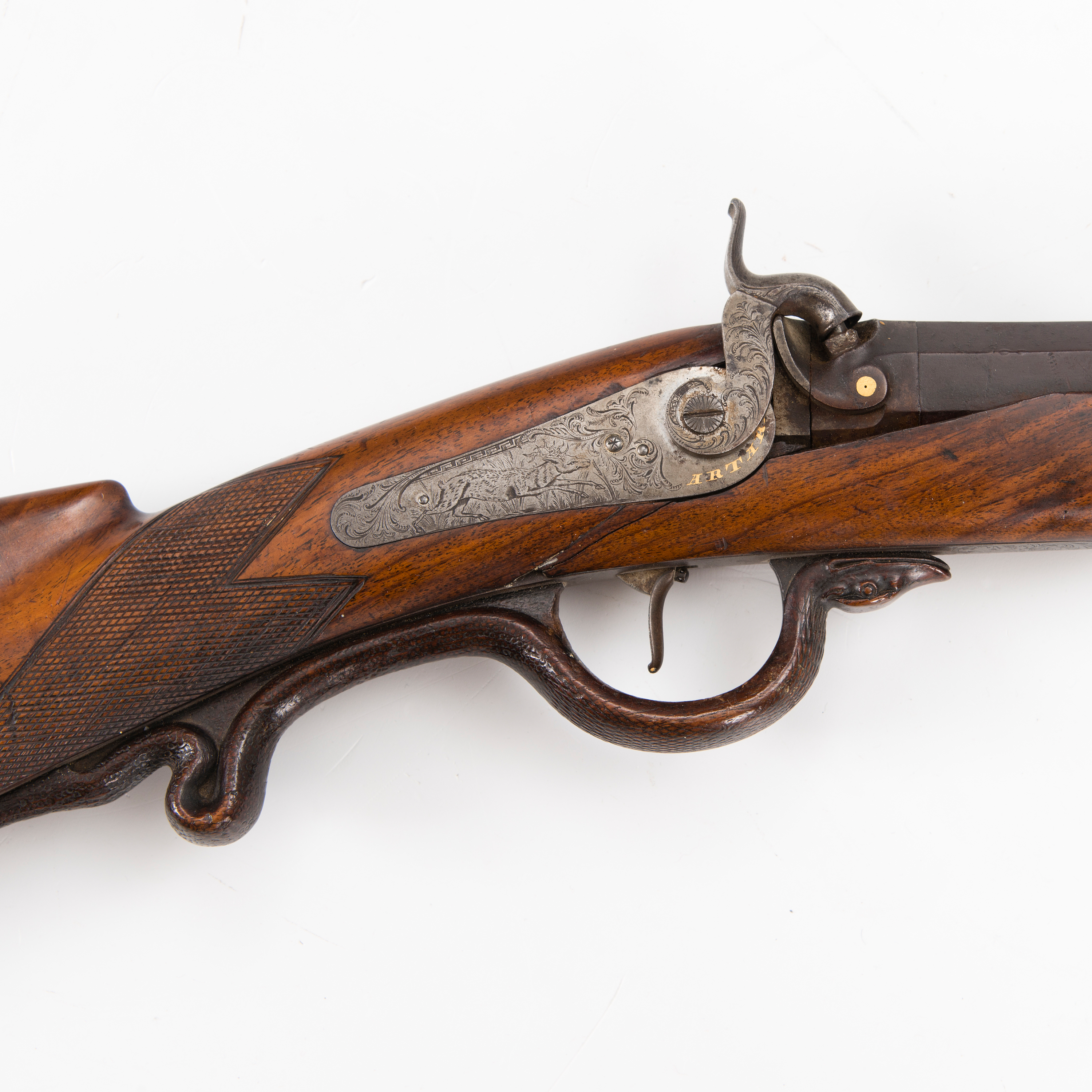 A mid 19th Century percussion rifle. - Bukowskis