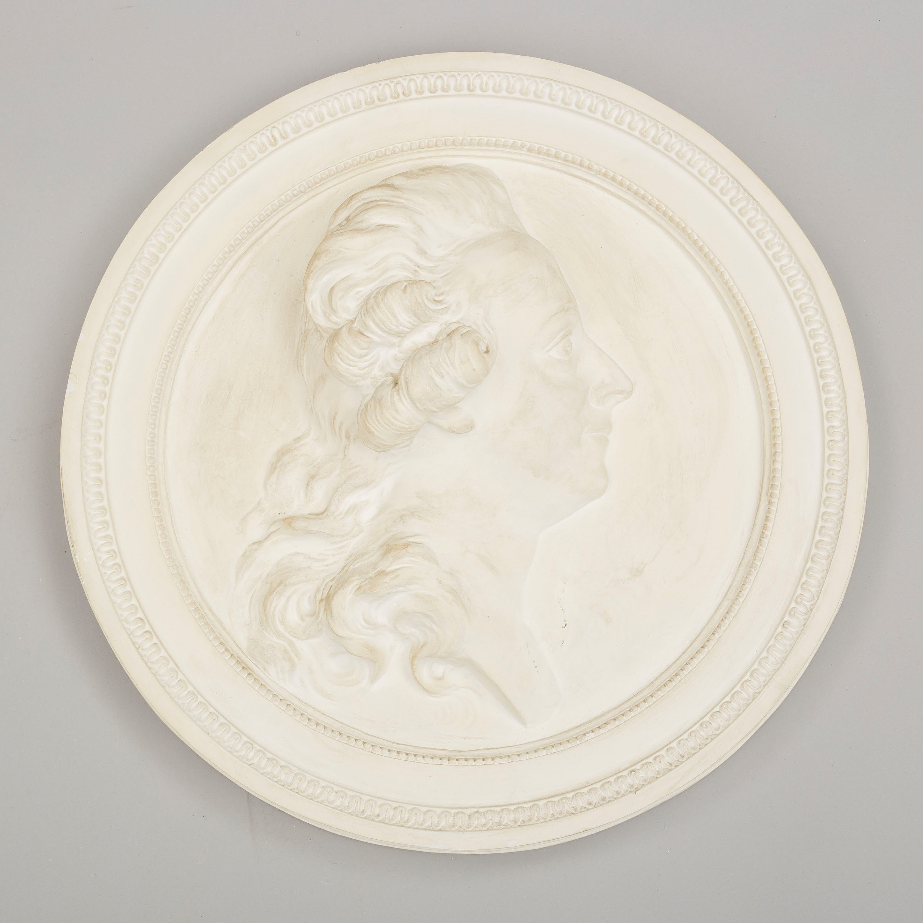 JOHAN TOBIAS SERGEL, efter, medaljong av gips, sent 1900-tal. - Bukowskis