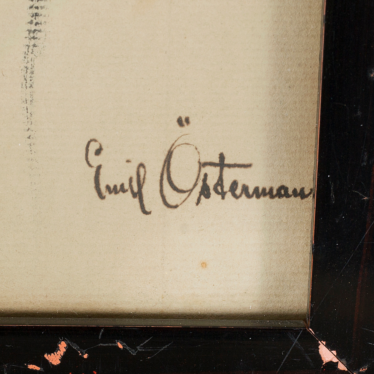 EMIL ÖSTERMAN, tusch, signerad. - Bukowskis