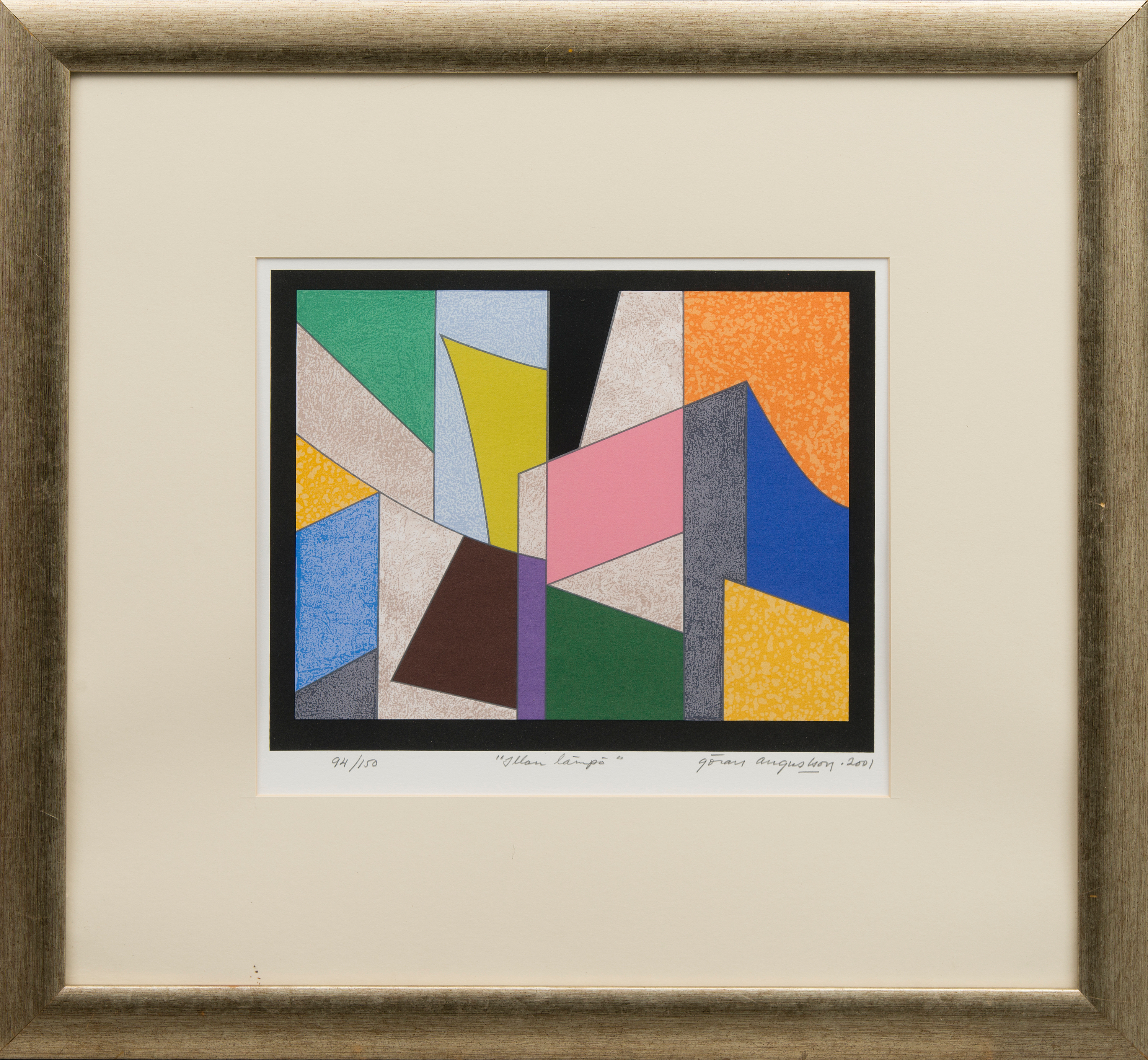 GÖRAN AUGUSTSON, serigrafi, signerad och daterad 2001, numrerad 94/150 ...