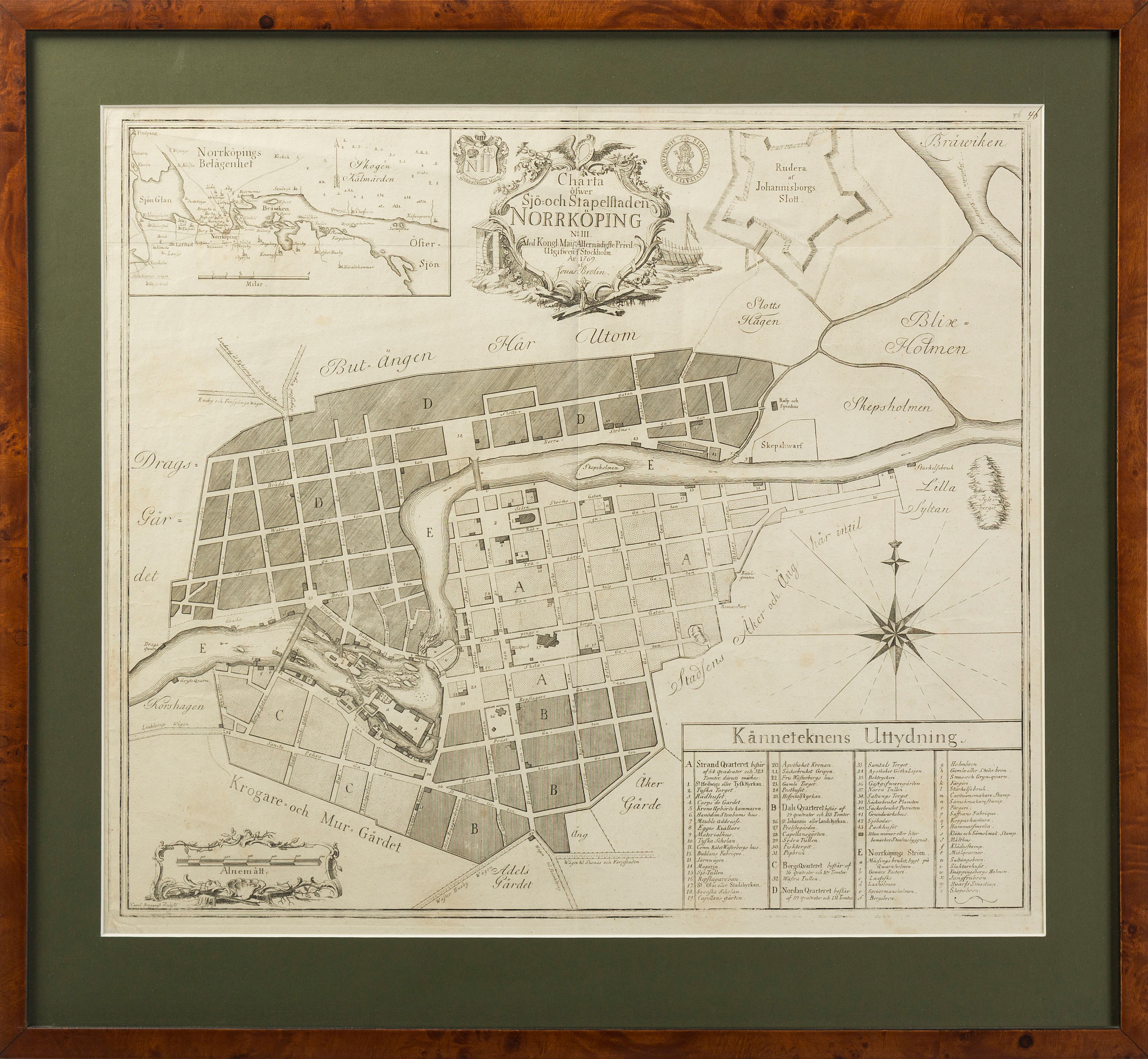 KARTA/KOPPARTSICK, av Jonas Brolin 1769. - Bukowskis