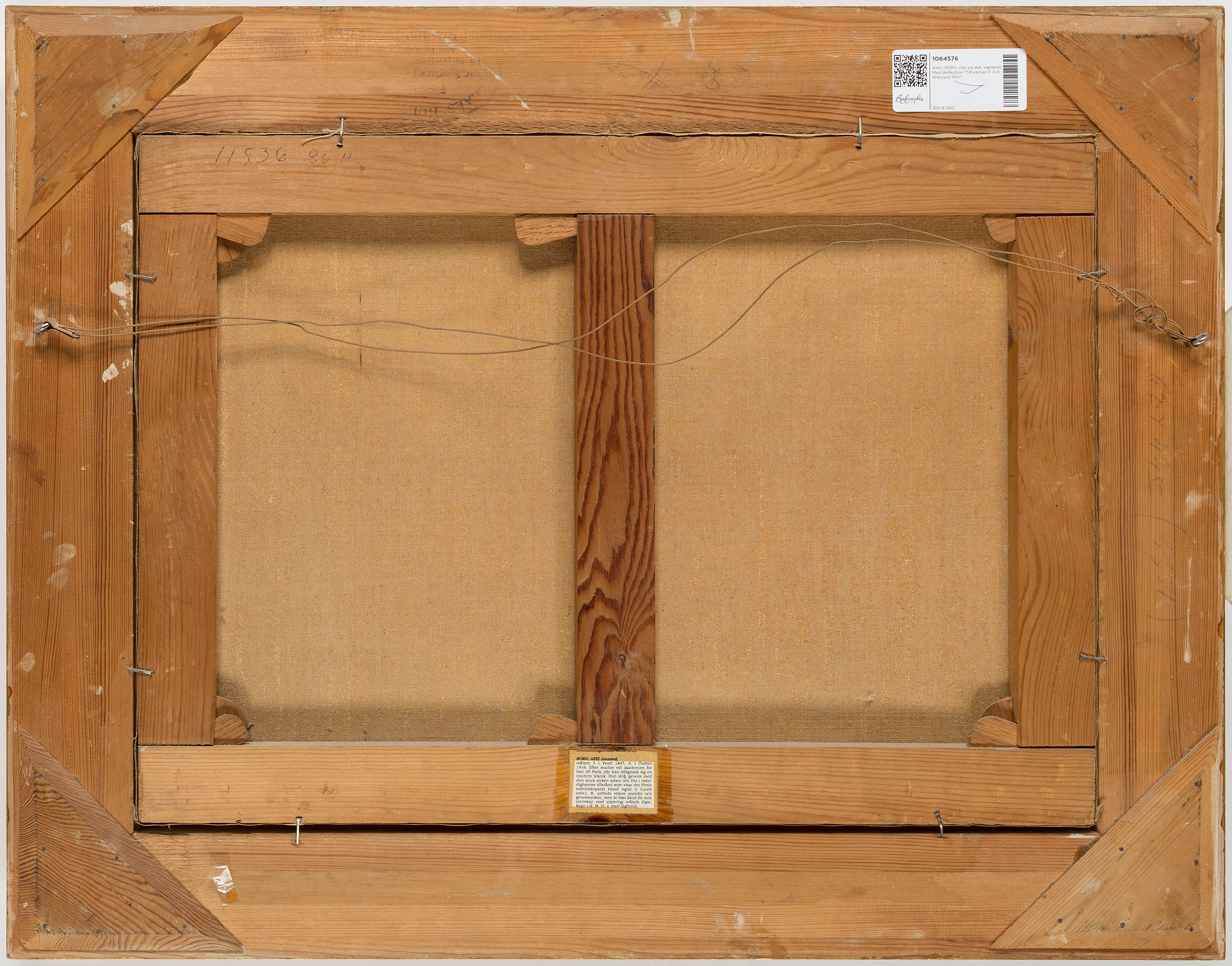 AXEL BORG, oil on canvas, signed. - Bukowskis