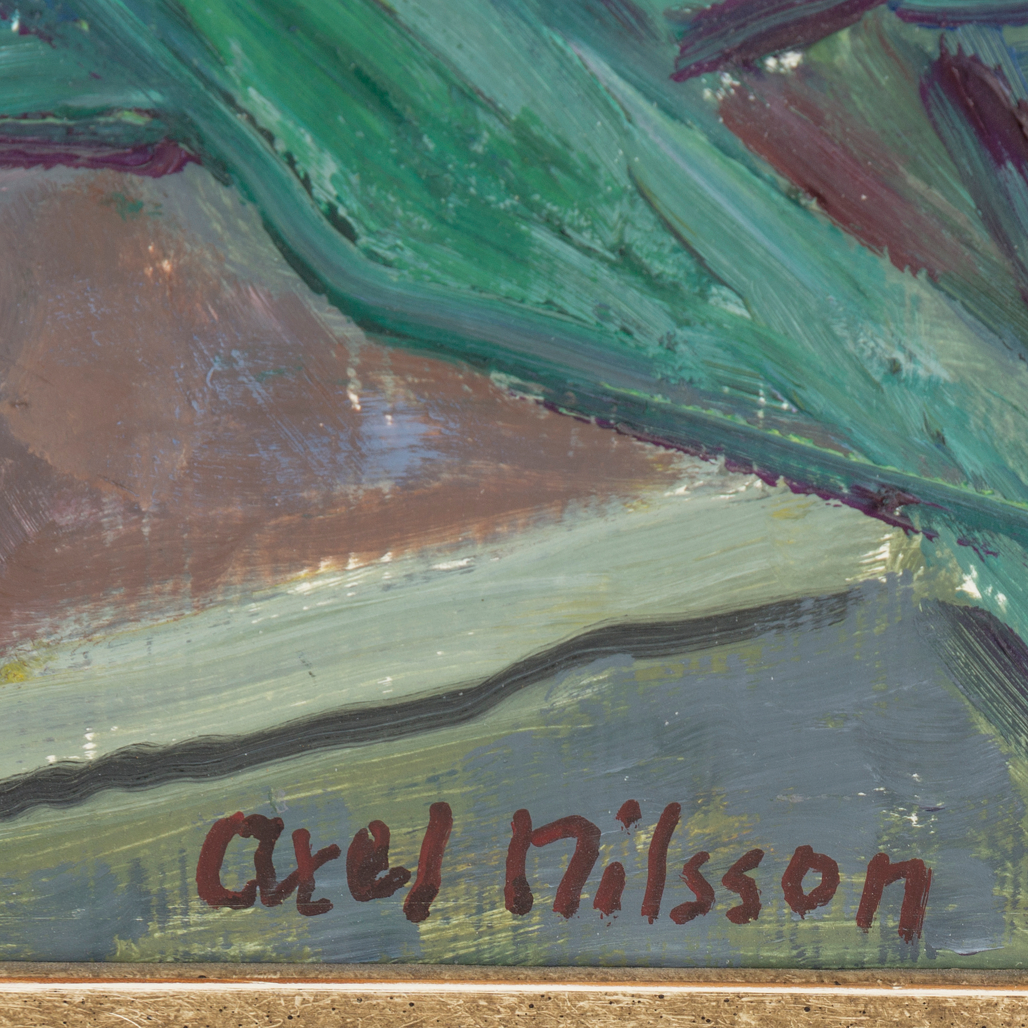 AXEL NILSSON, olja på pannå, signerad. - Bukowskis