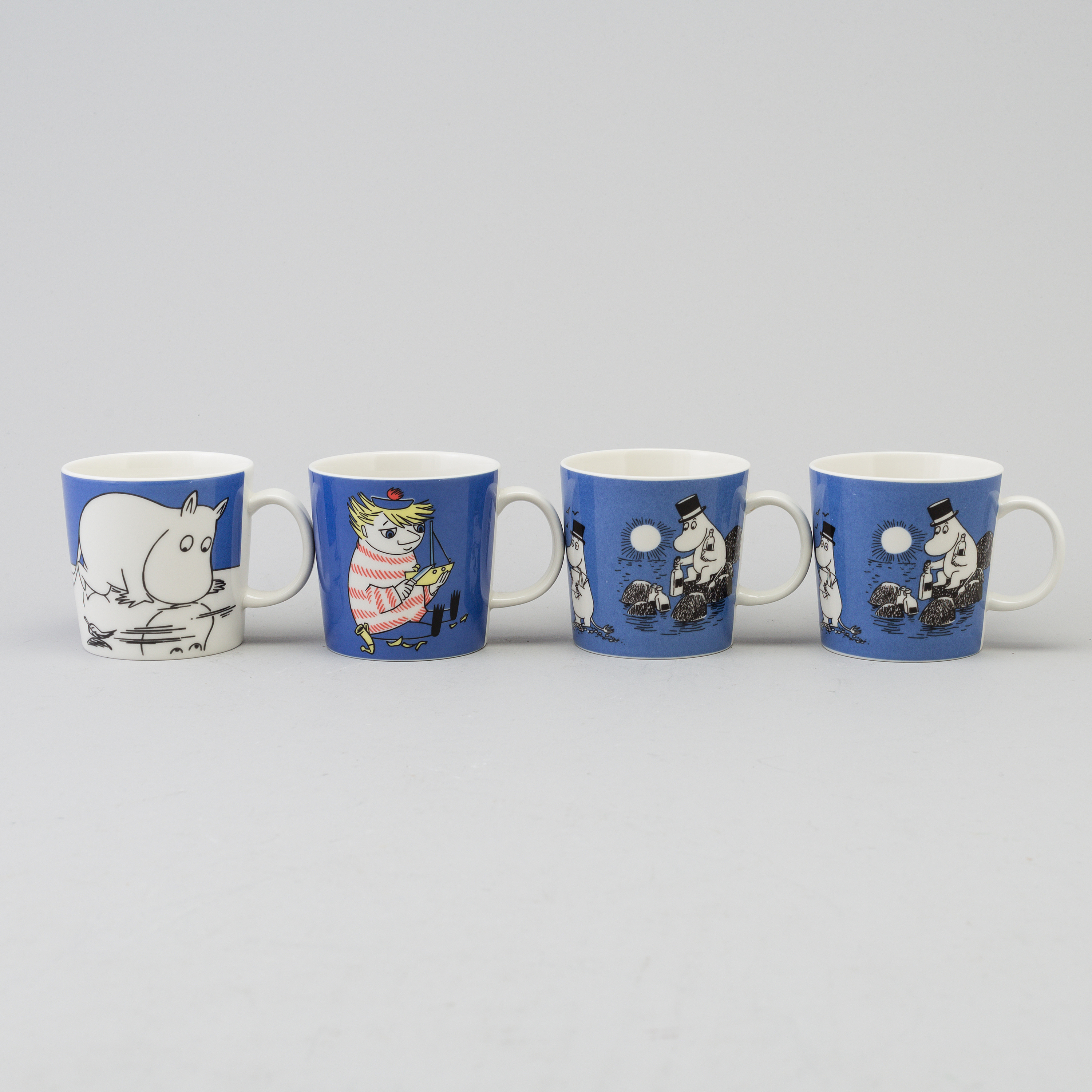 MUMINMUGGAR, 4 st, porslin, Moomin Characters, Arabia, Finland. - Bukowskis