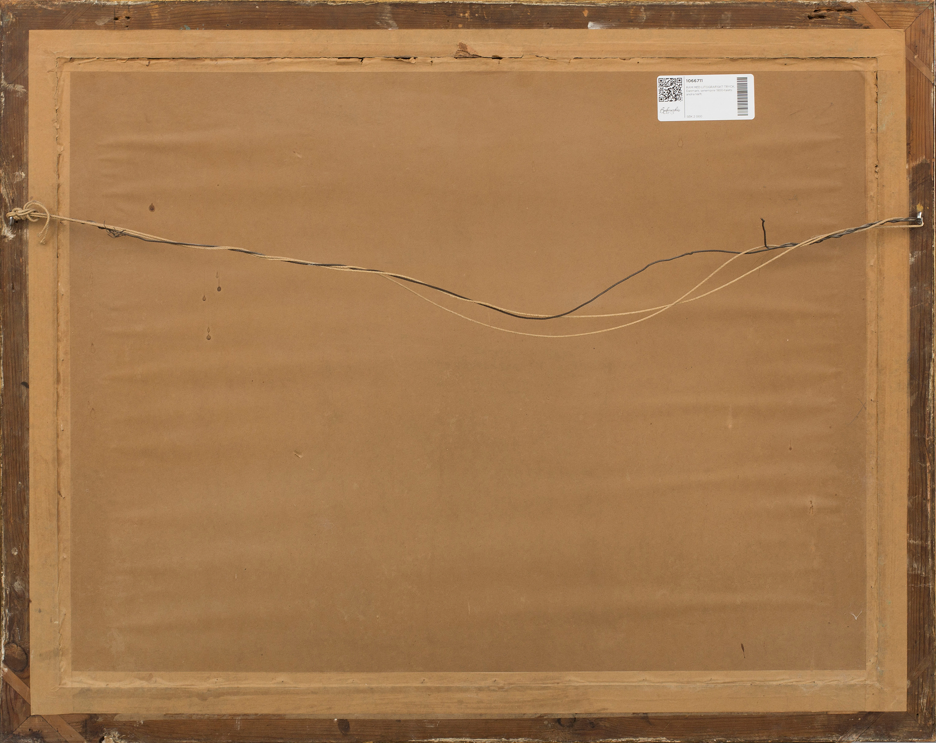 DANISH FRAME WITH LITOGRAPHIC PRINT 19TH CENTURY. - Bukowskis