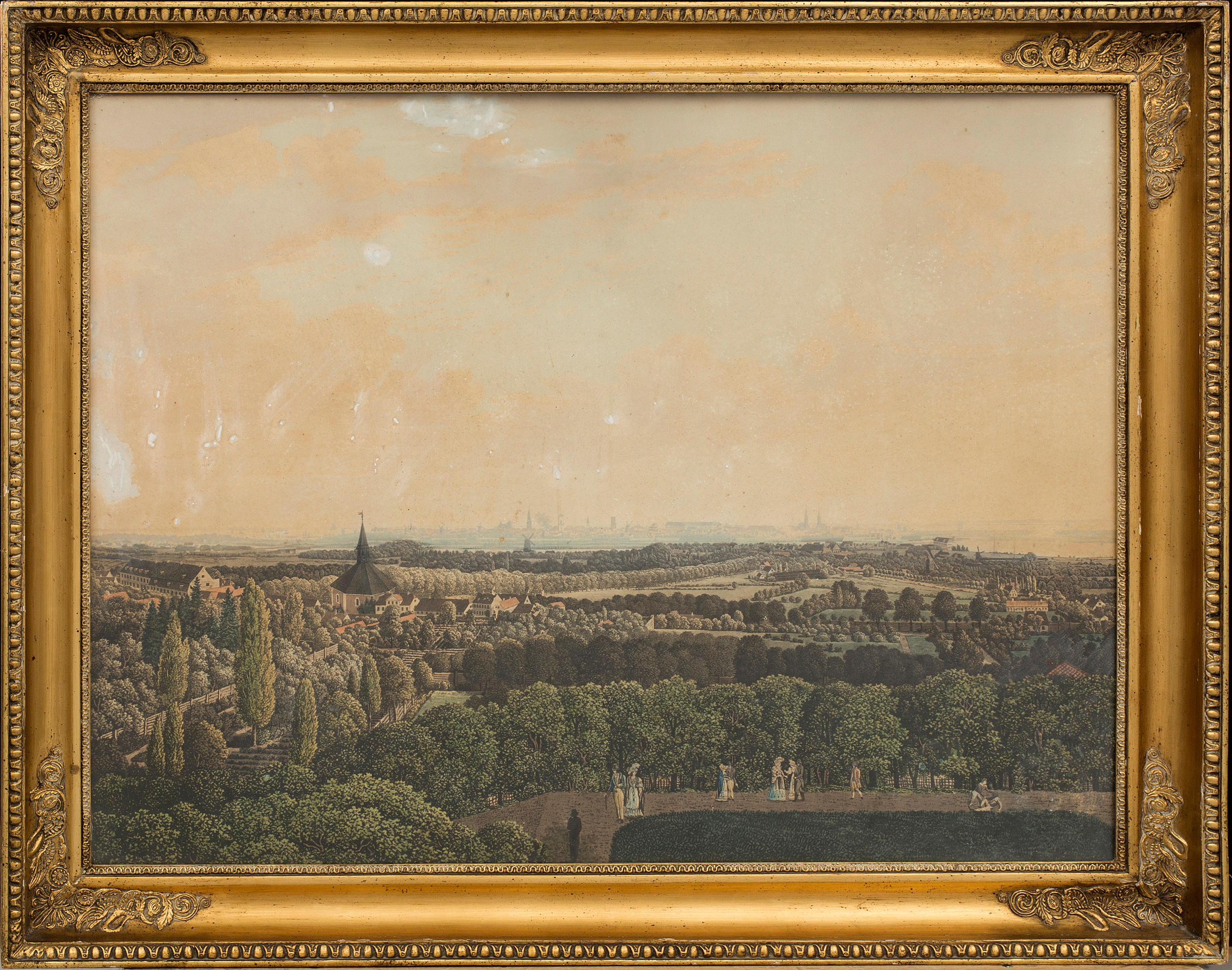 DANISH FRAME WITH LITOGRAPHIC PRINT 19TH CENTURY. - Bukowskis