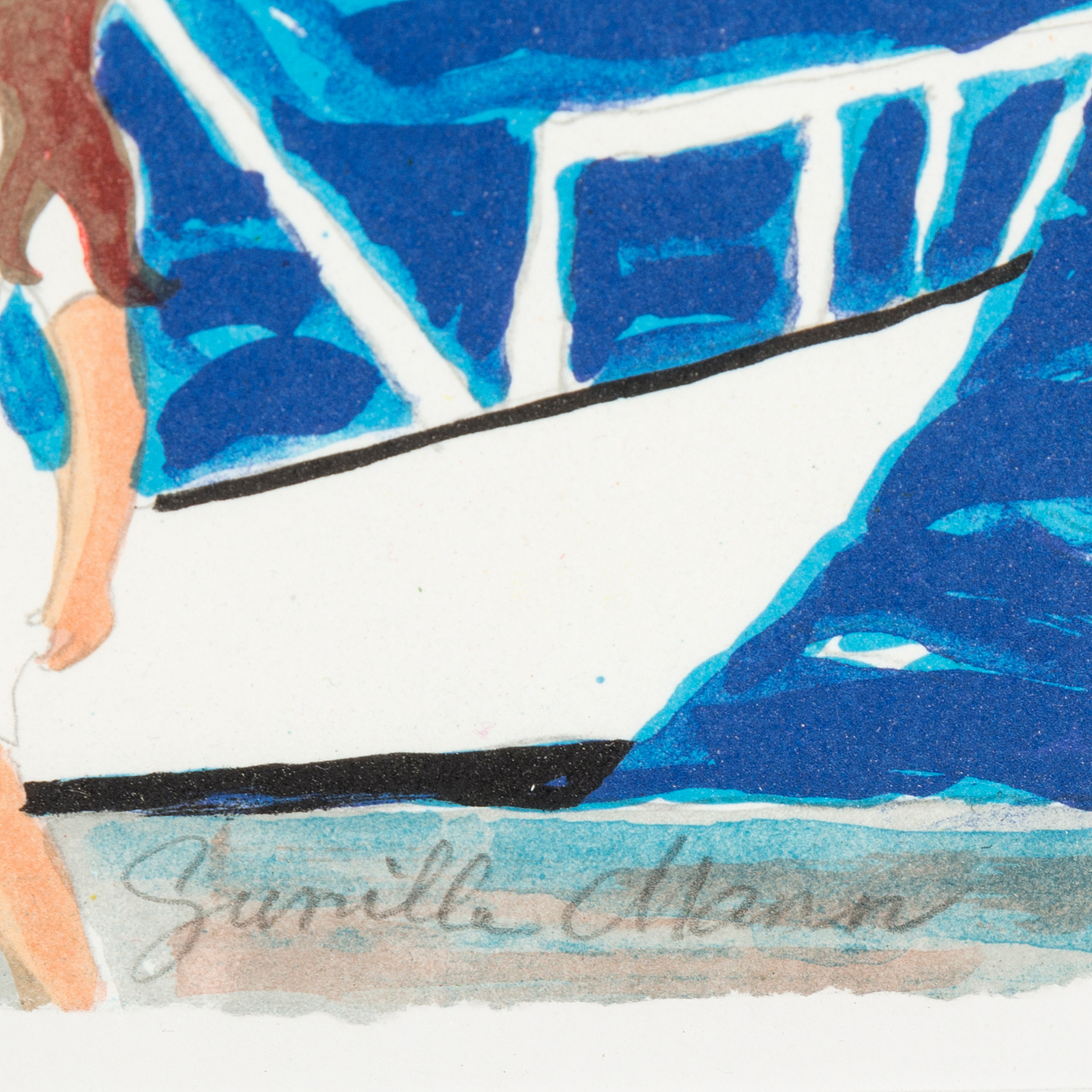 GUNILLA MANN, litograph in color, signed EA. - Bukowskis