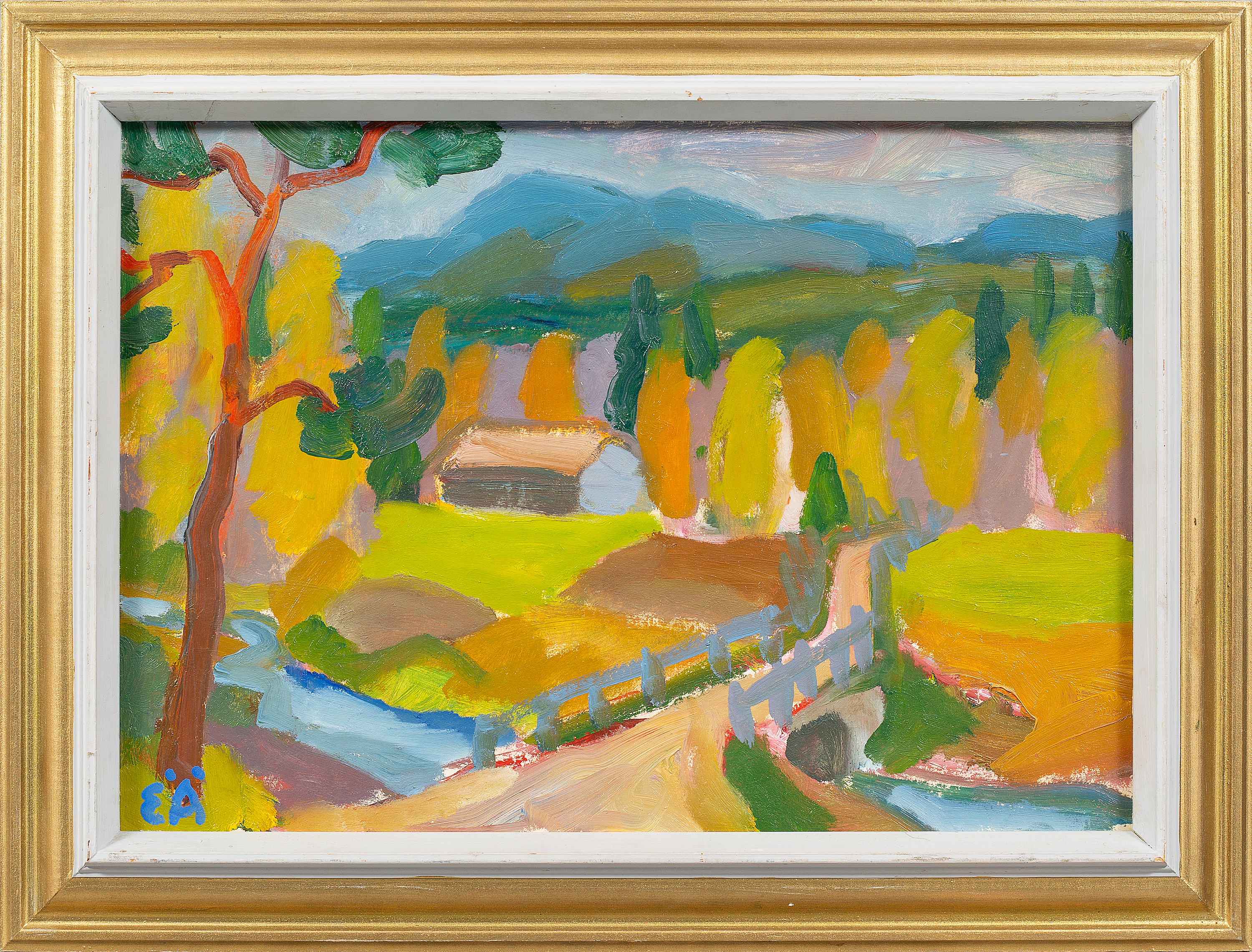 ERLING ÄRLINGSSON, olja på pannå, signerad EÄ. - Bukowskis