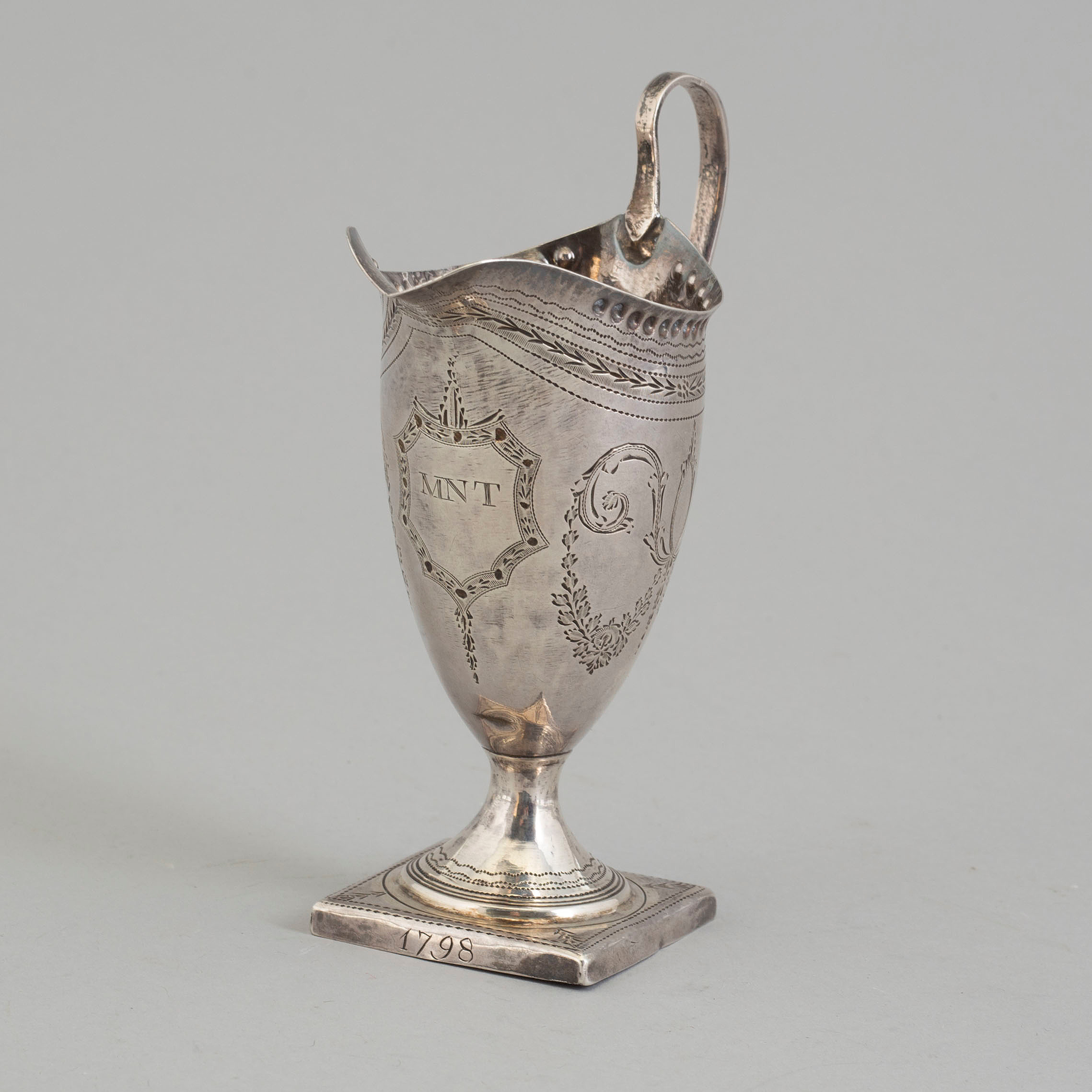 PETER & ANN BATEMAN, a silver creamer from London, England, 1796 ...