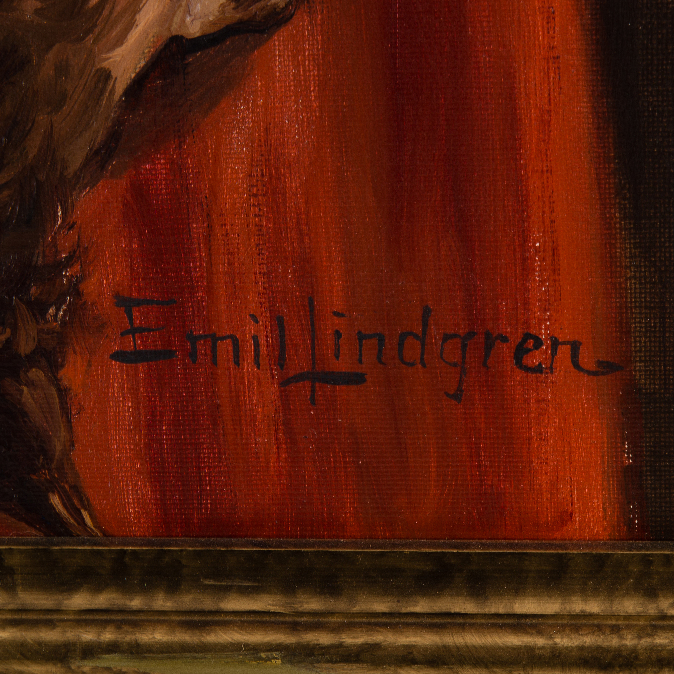 EMIL LINDGREN, oil on canvas, signed. - Bukowskis