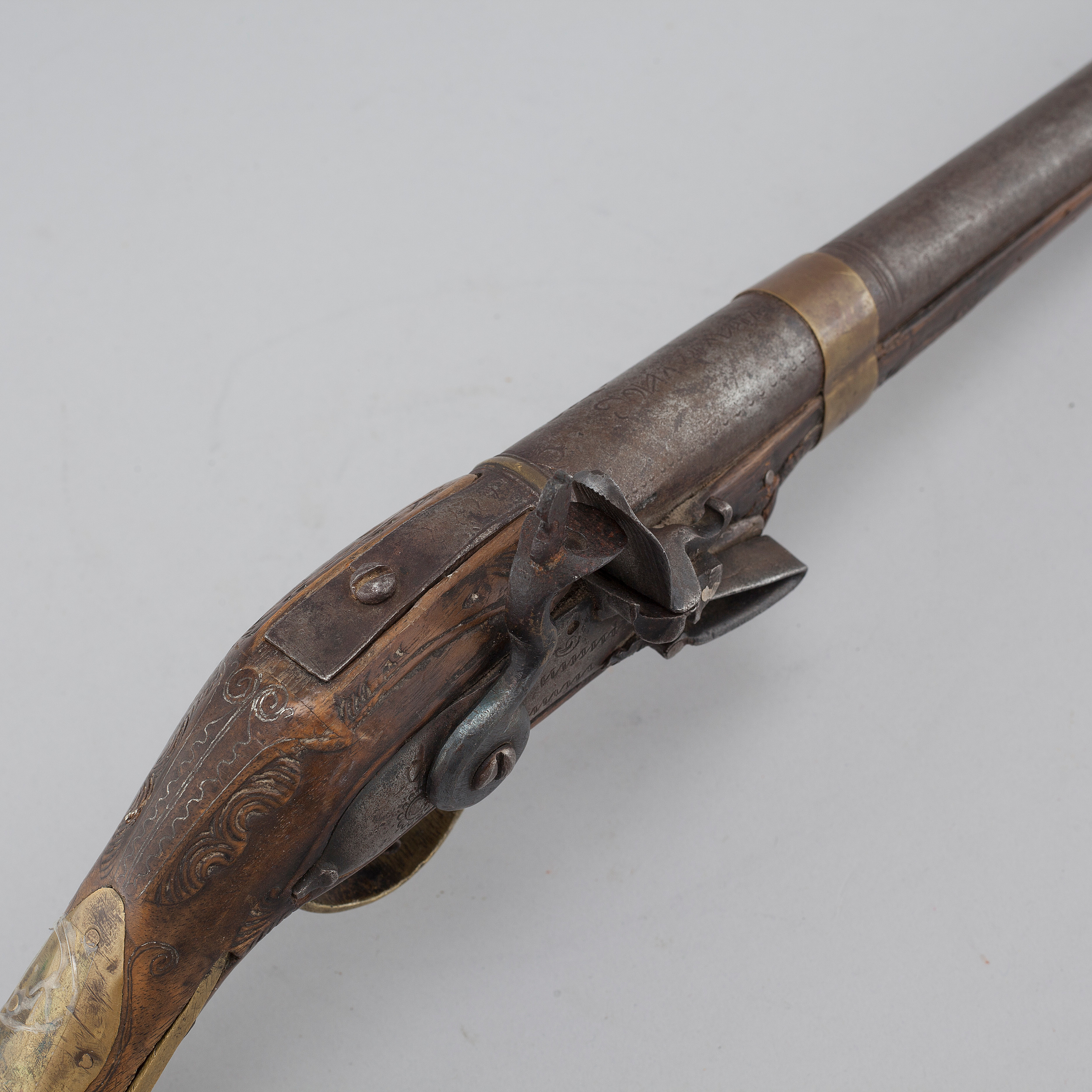 A flintlock gun, first half of the 19th century. - Bukowskis