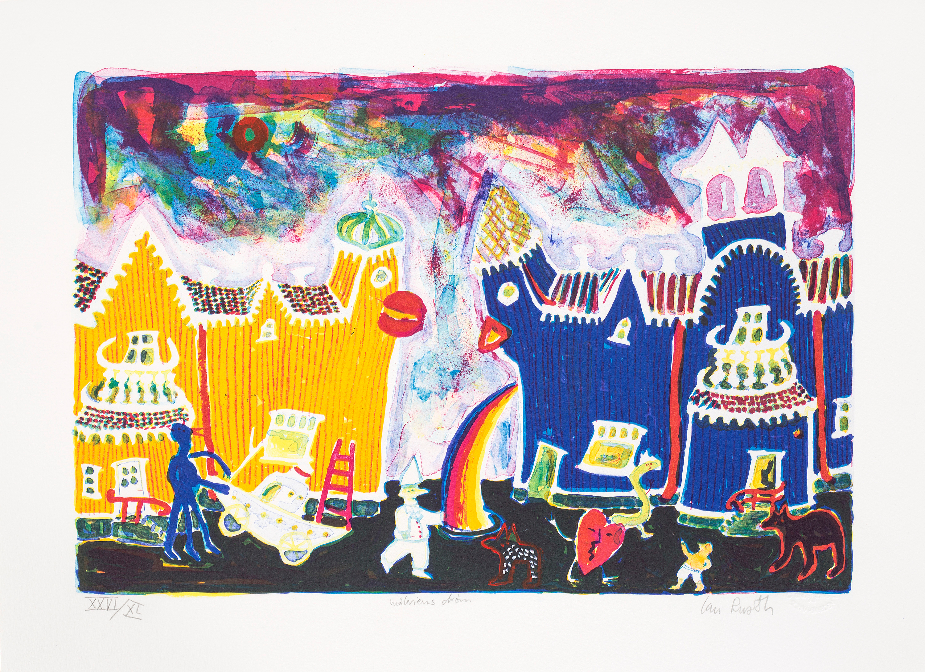 IAN RUSTH, lithograph in colors, signed and numbered XXVI/XL. - Bukowskis