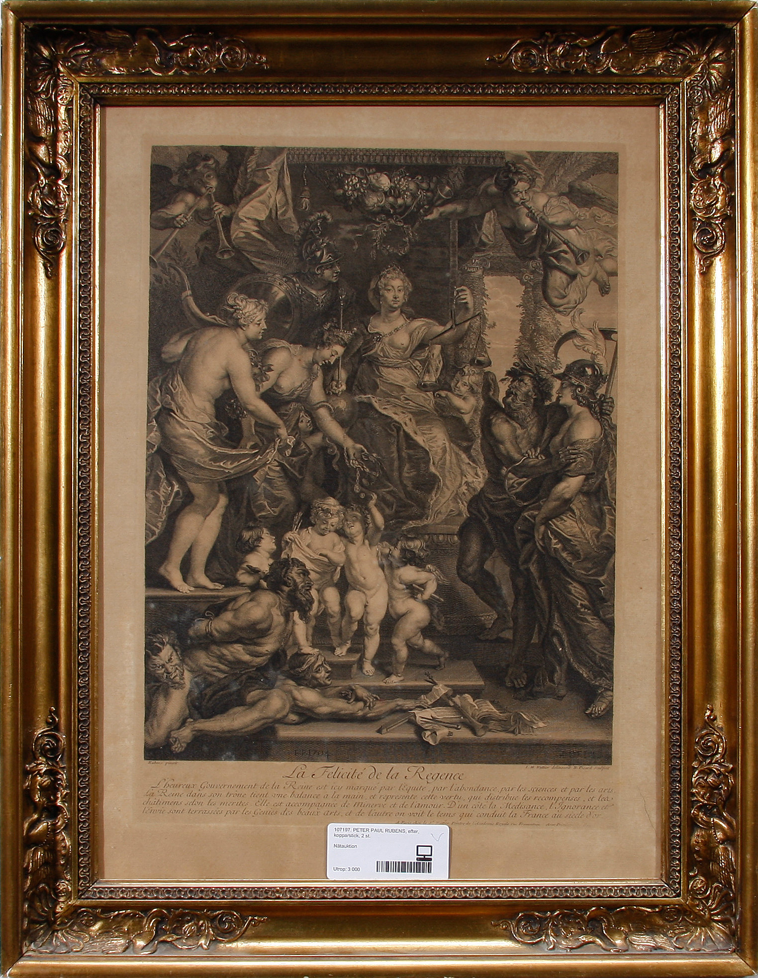 PETER PAUL RUBENS, efter, kopparstick, 2 st. - Bukowskis