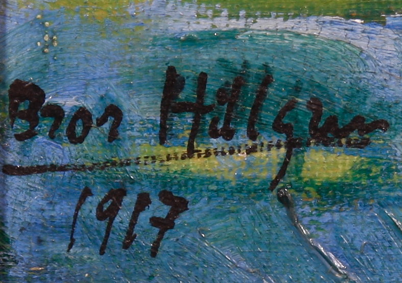BROR HILLGREN, olja på duk. Sign och dat 1917. - Bukowskis