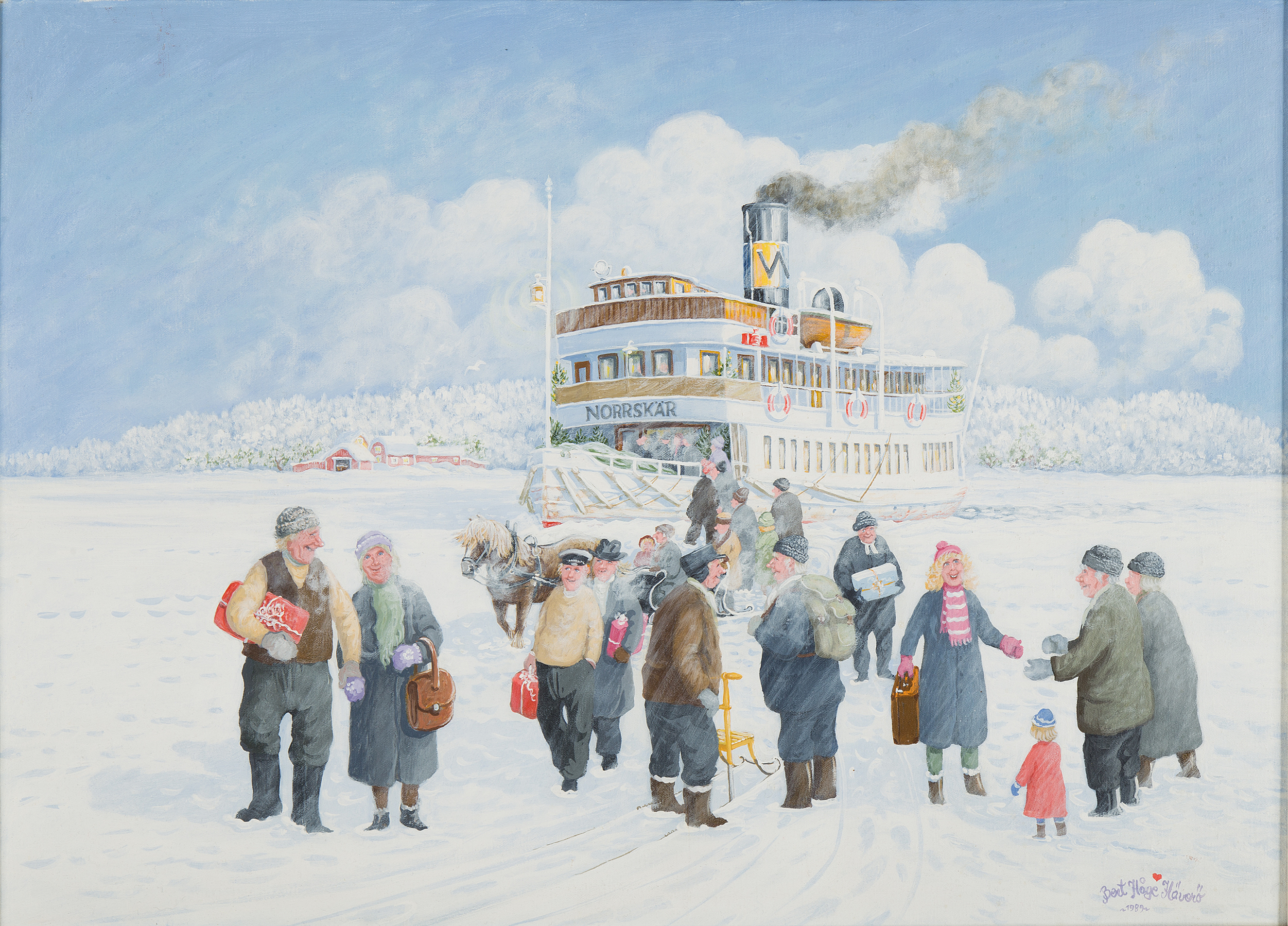 BERT HÅGE HÄVERÖ, oil on canvas, signed and dated 1989. - Bukowskis