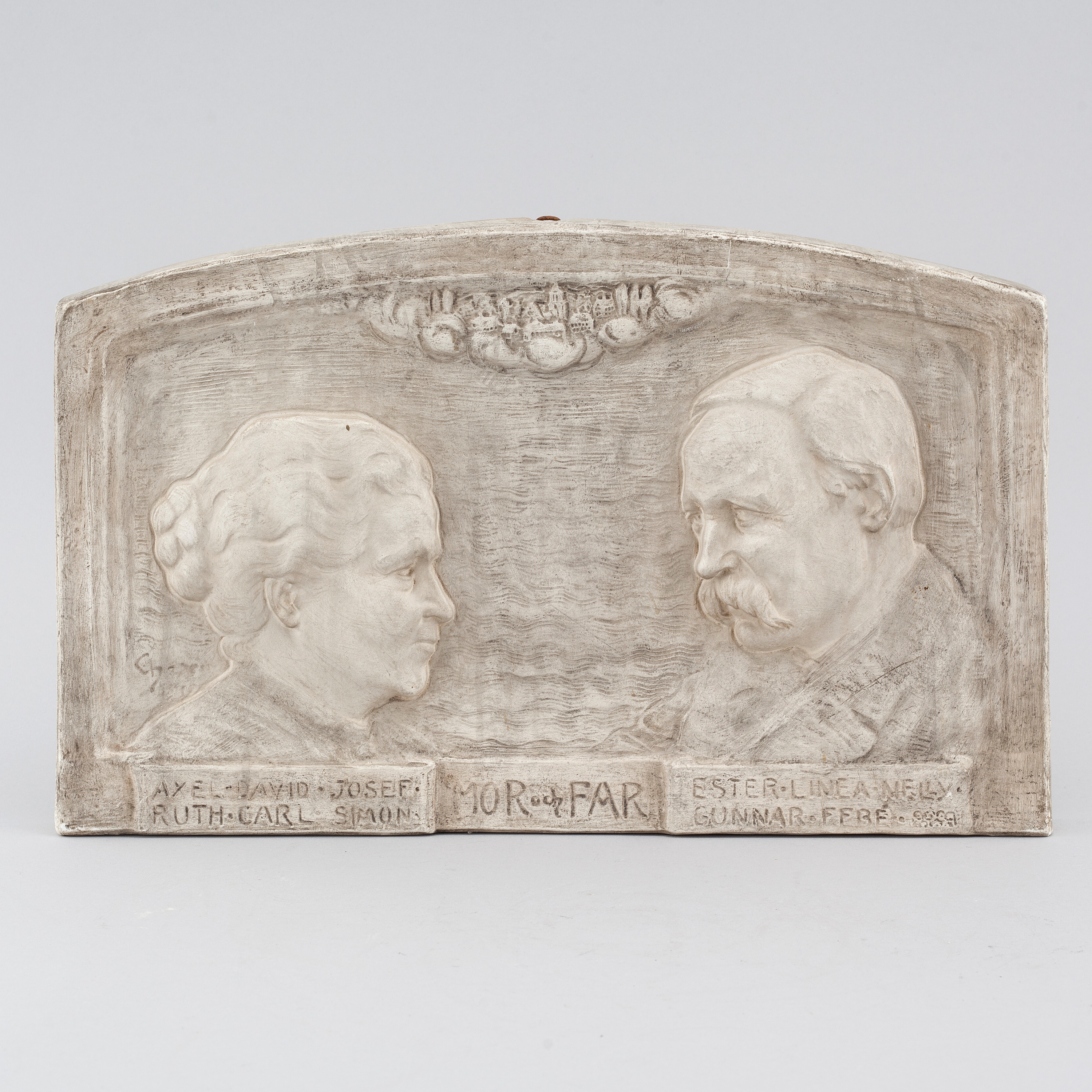 CARL CHRISTIAN CHRISTENSEN, wall plaque, plaster, signed and dated 1919 ...
