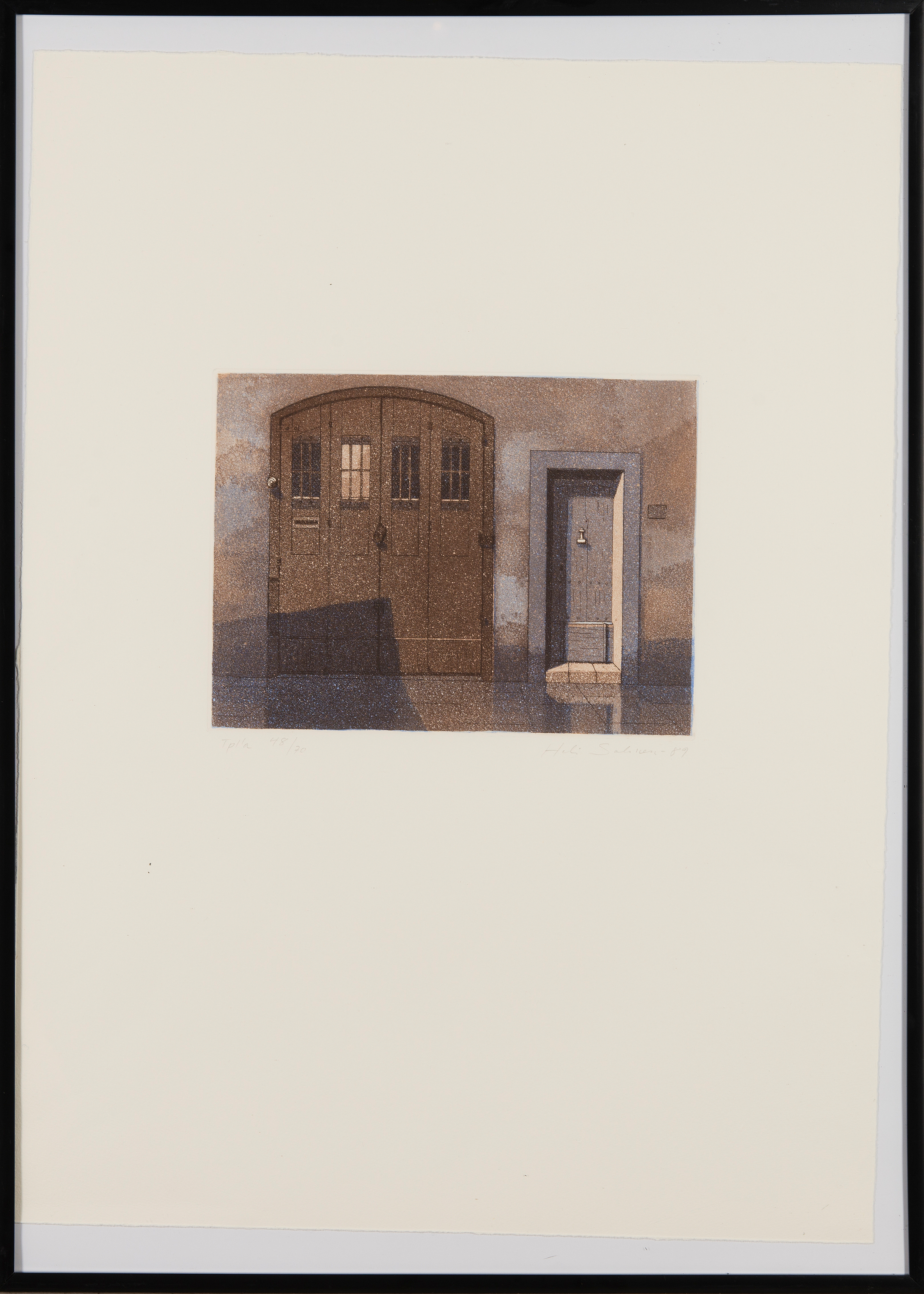 HELI SALONEN, akvatint och linje-etsning, signerad och daterad -89 ...