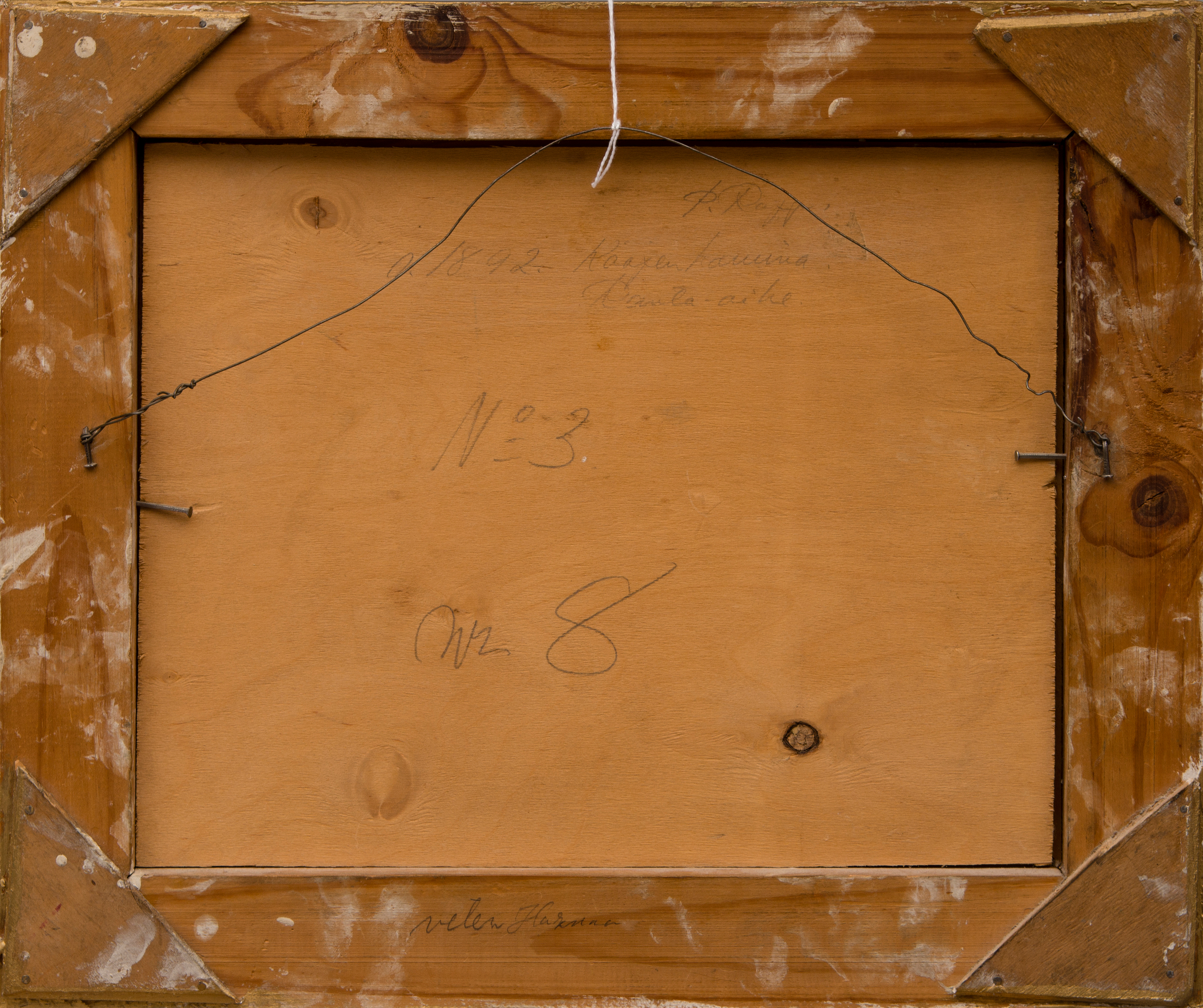 ALEX RAPP, öljy puulevylle, signeerattu ja päivätty a tergo 1892 ...