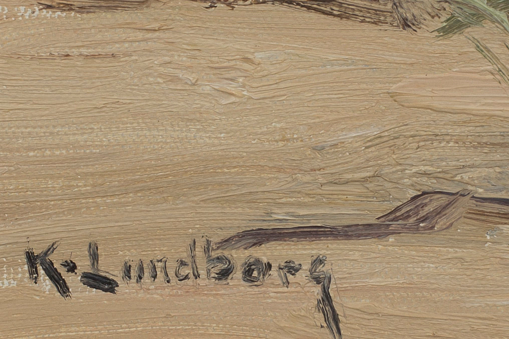 KARL LUNDBORG, oil on canvas. Signed.. - Bukowskis
